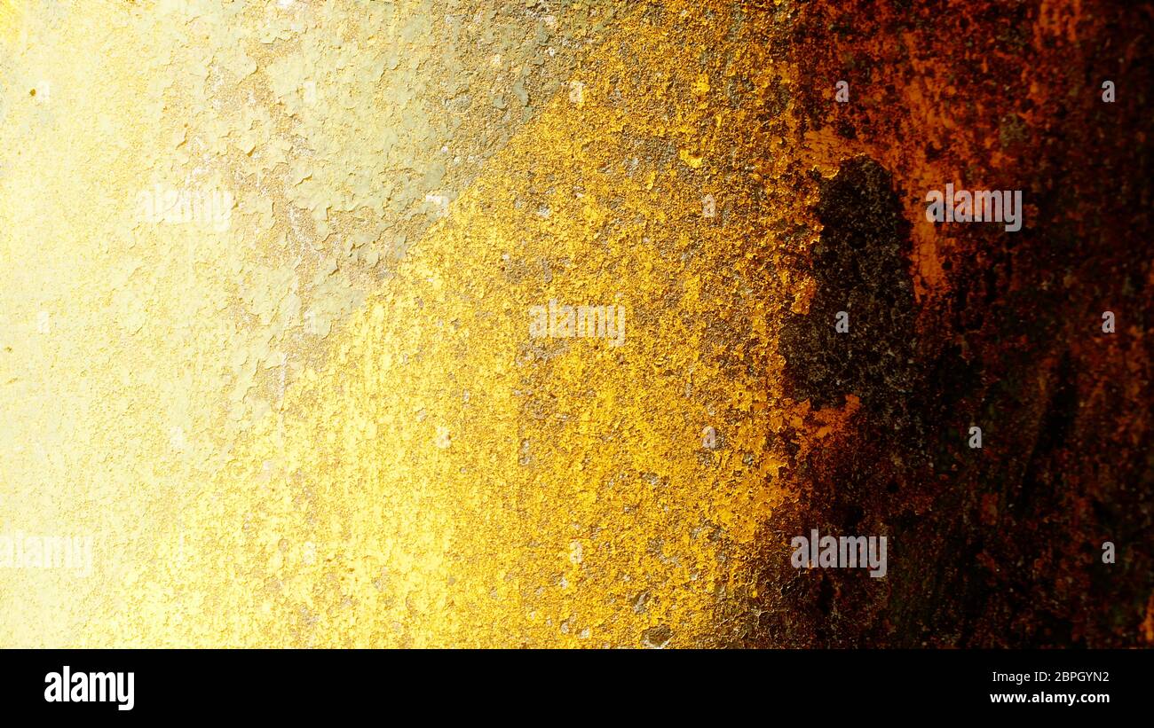 The Rusty painted metal texture, old iron surface with shabby cracked ...