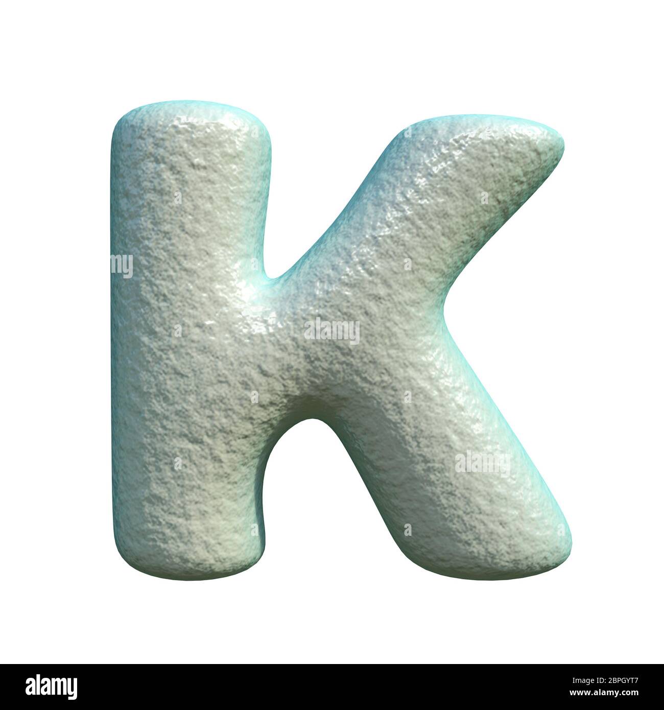 Grey blue clay font Letter K 3D rendering illustration isolated on ...