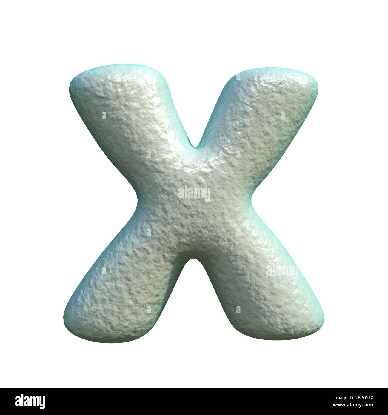 Grey blue clay font Letter X 3D rendering illustration isolated on ...