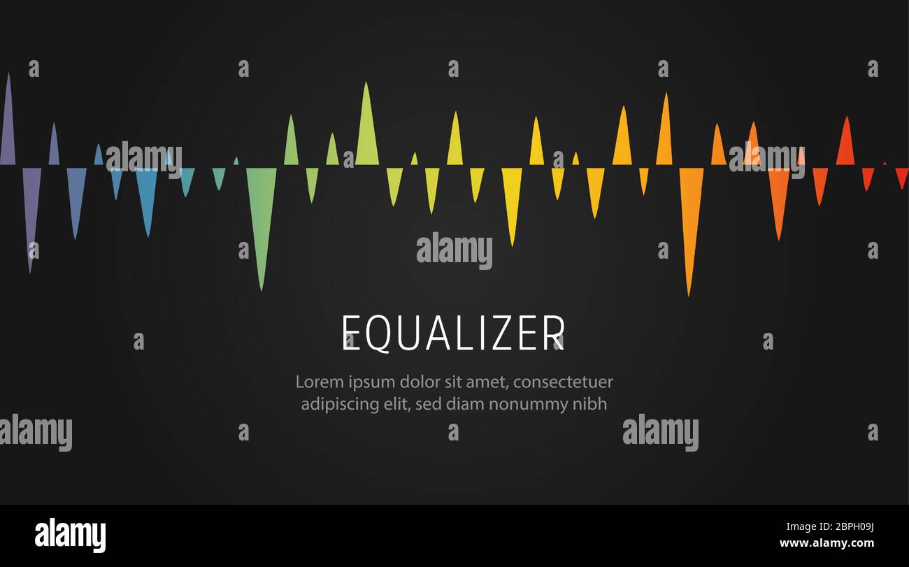 Sound equalizer pattern, music digital wave, voice tune graphic wave ...