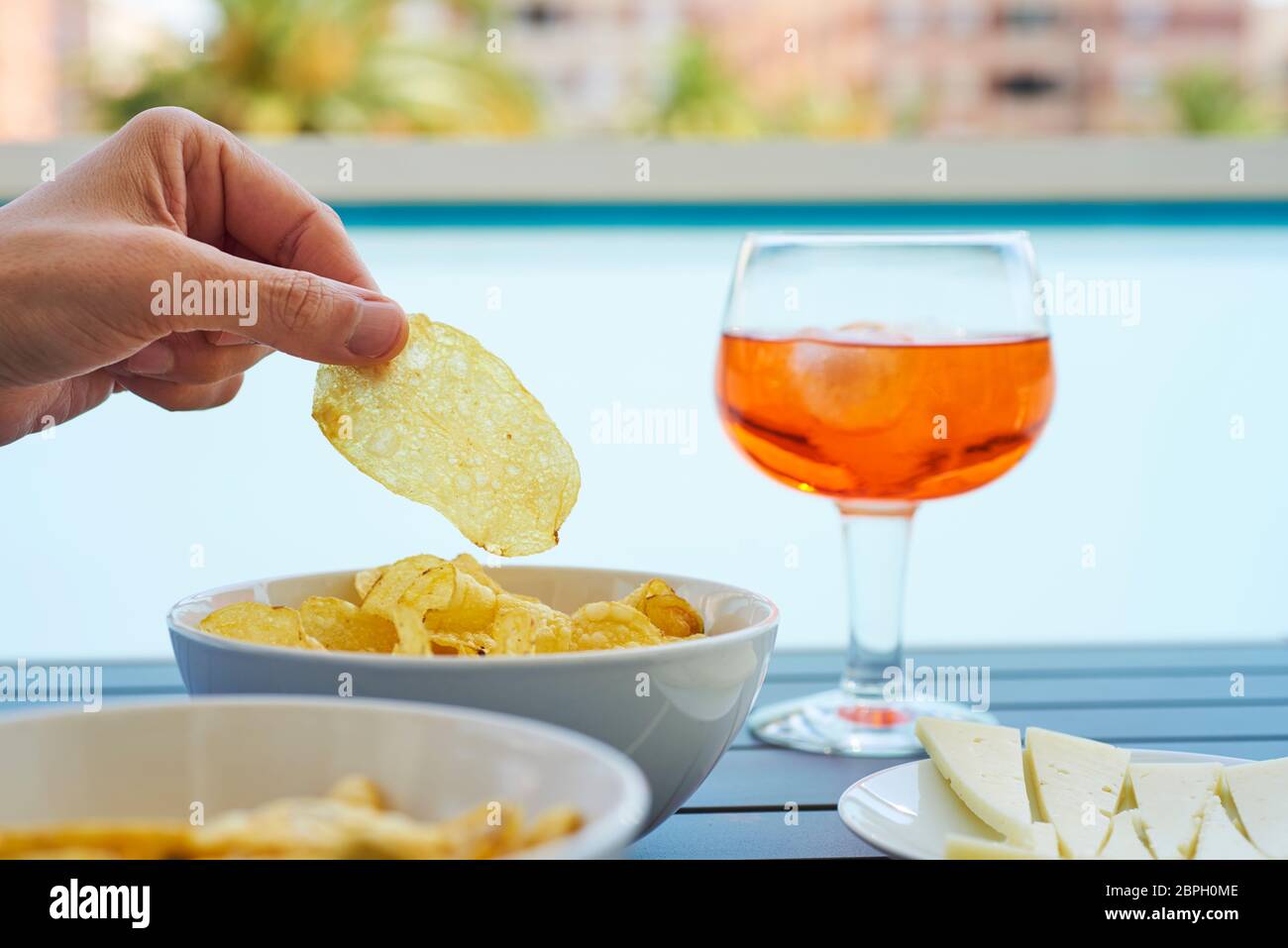 Man person plate crisps tortilla chips hi-res stock photography and ...