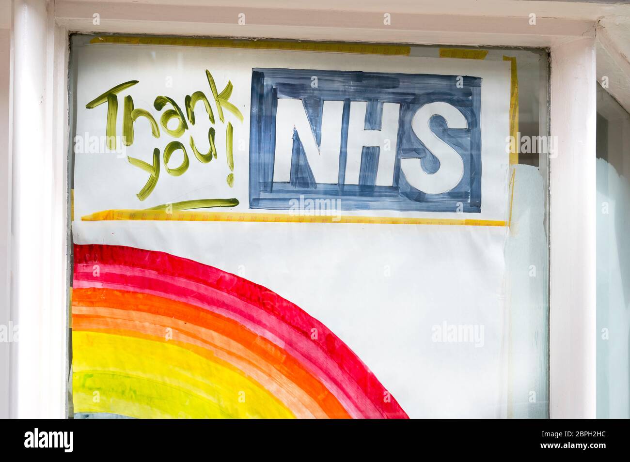 Thank you nhs window sign hi-res stock photography and images - Alamy