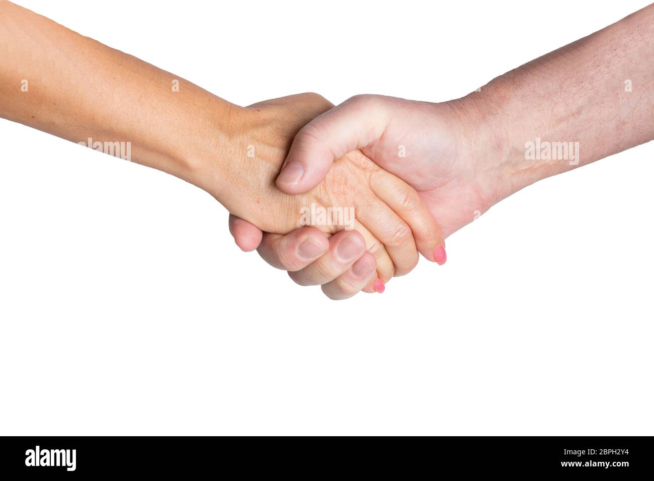 Business success concept. A handshake from two business partners ...