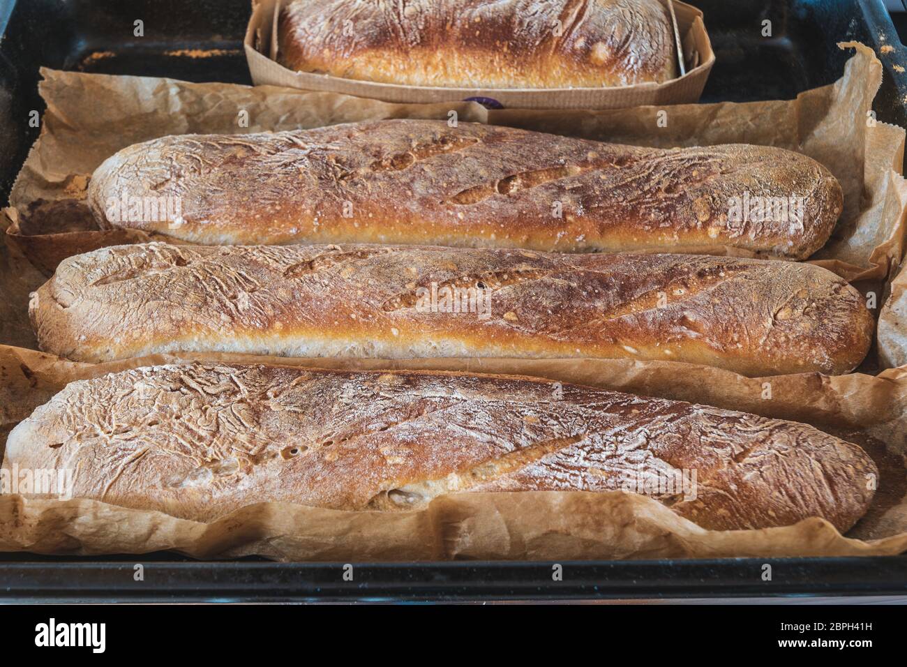 homemade bread traditional french recipe Stock Photo - Alamy