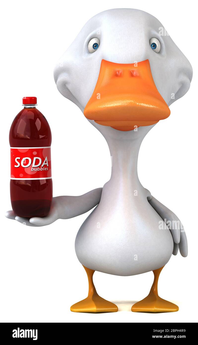 Fun duck - 3D Illustration Stock Photo - Alamy