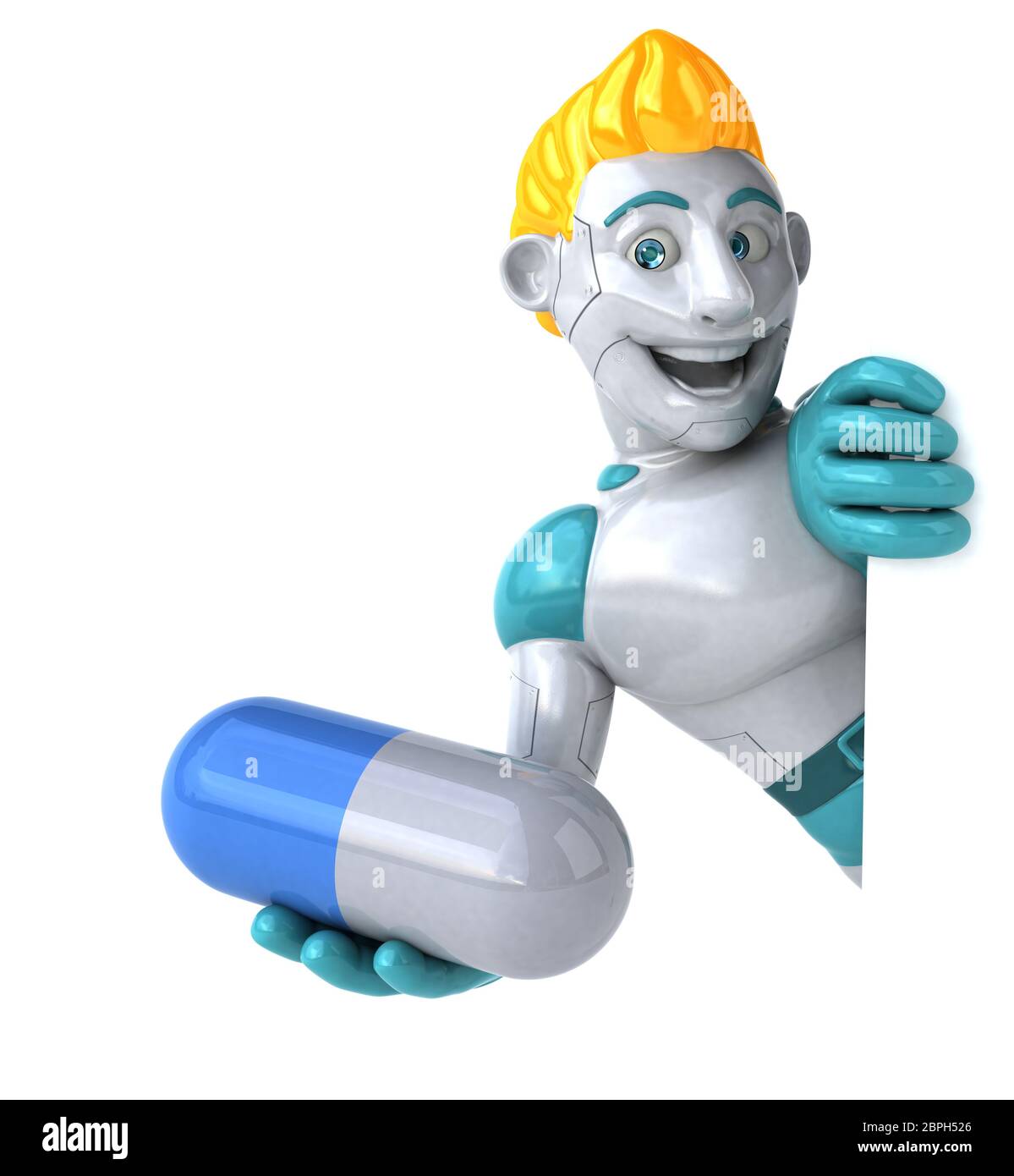 Robot - 3D Illustration Stock Photo - Alamy