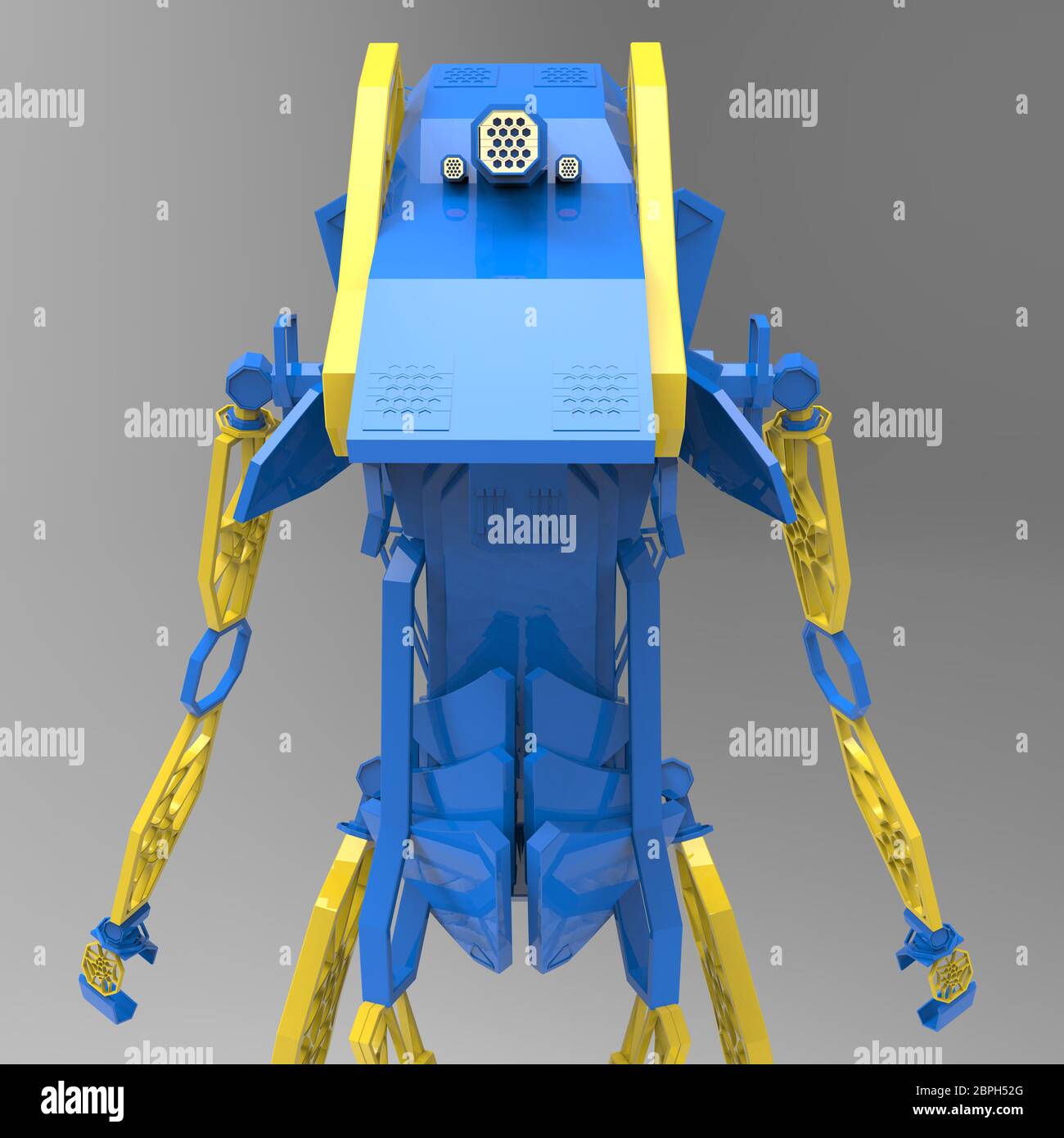 3D generative design of a robot - 3D Illustration Stock Photo - Alamy