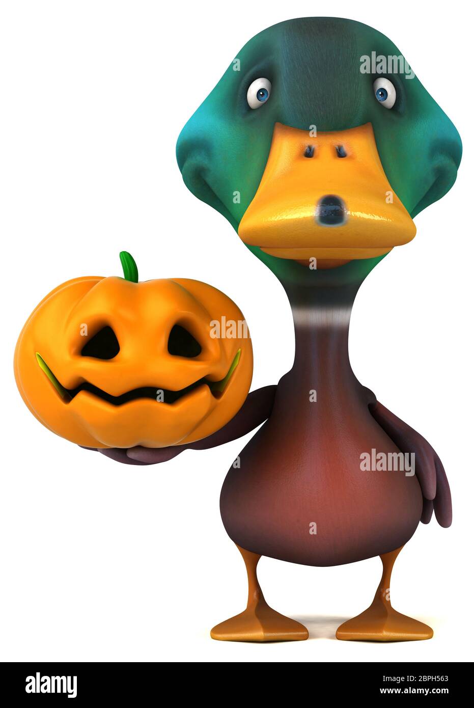 Fun duck - 3D Illustration Stock Photo - Alamy