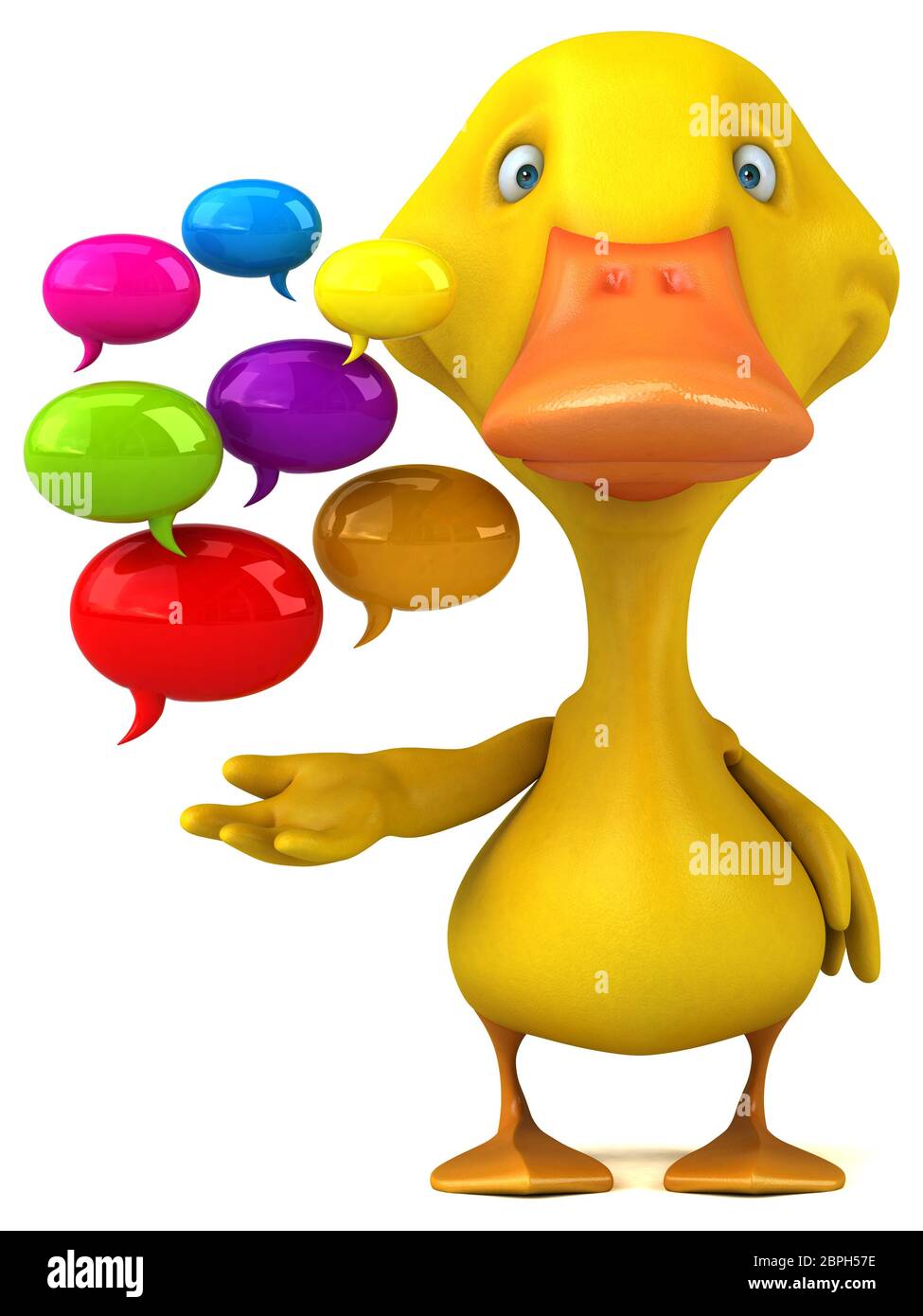 Fun duck - 3D Illustration Stock Photo - Alamy