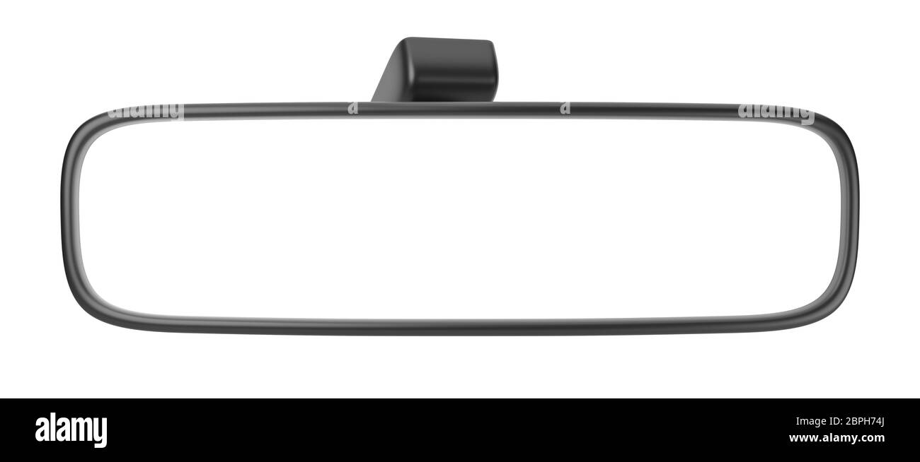 Blank Rearview Mirror Isolated on White 3D Illustration Stock Photo - Alamy