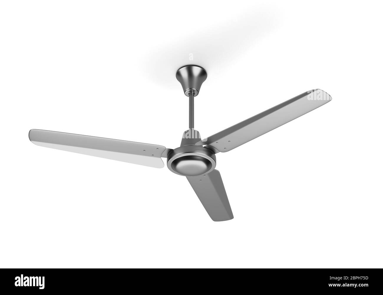 Ceiling Fan on White Background 3D Illustration Stock Photo - Alamy