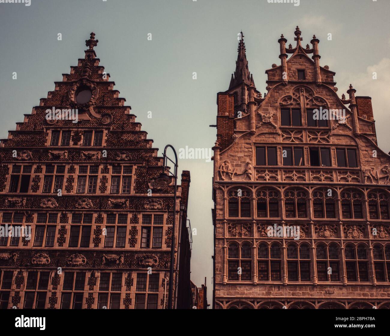 Typical medieval stone Belgium houses, construction and architecture ...