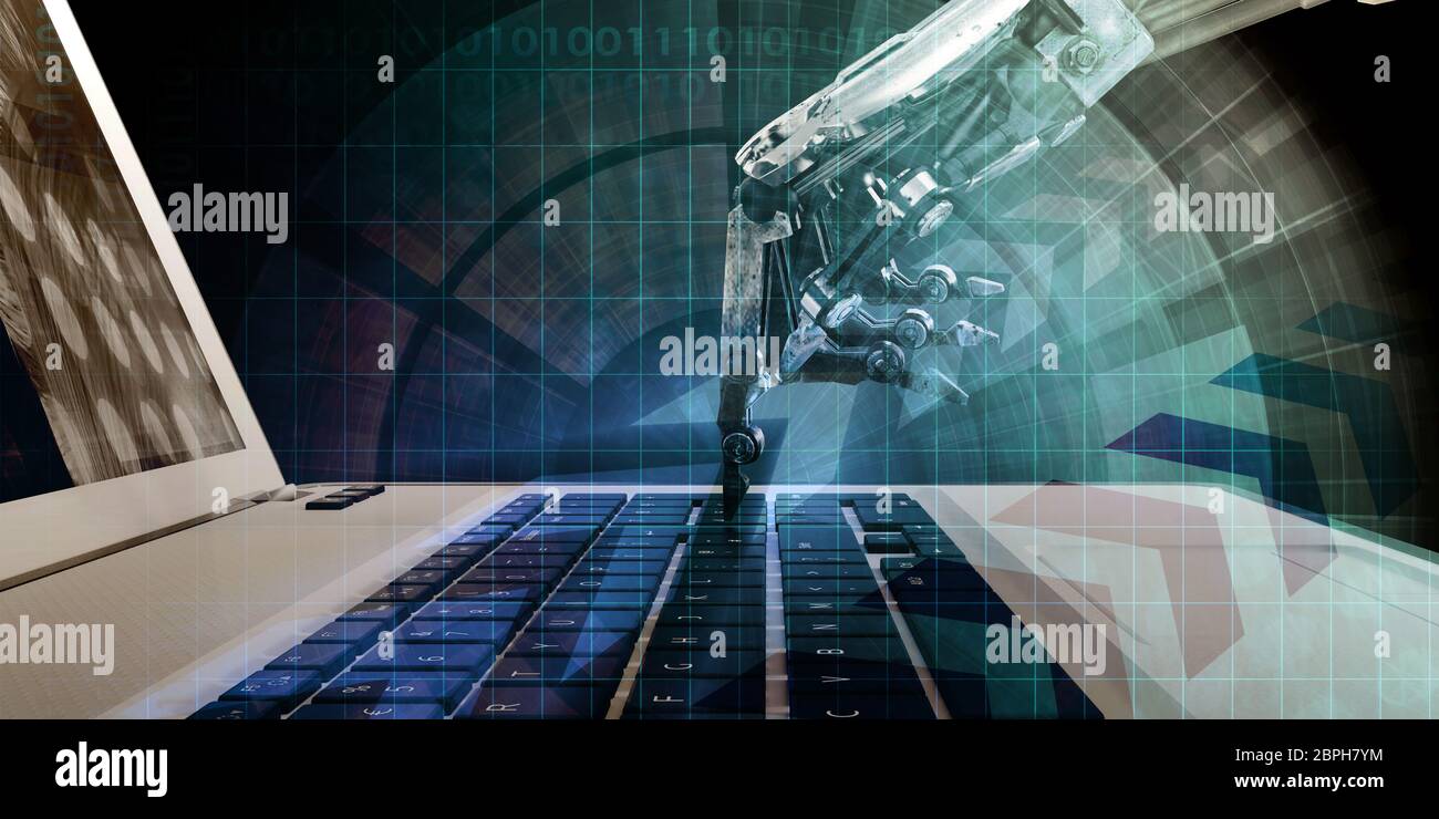 Man Machine Equilibrium as a Science Technology Concept Stock Photo - Alamy