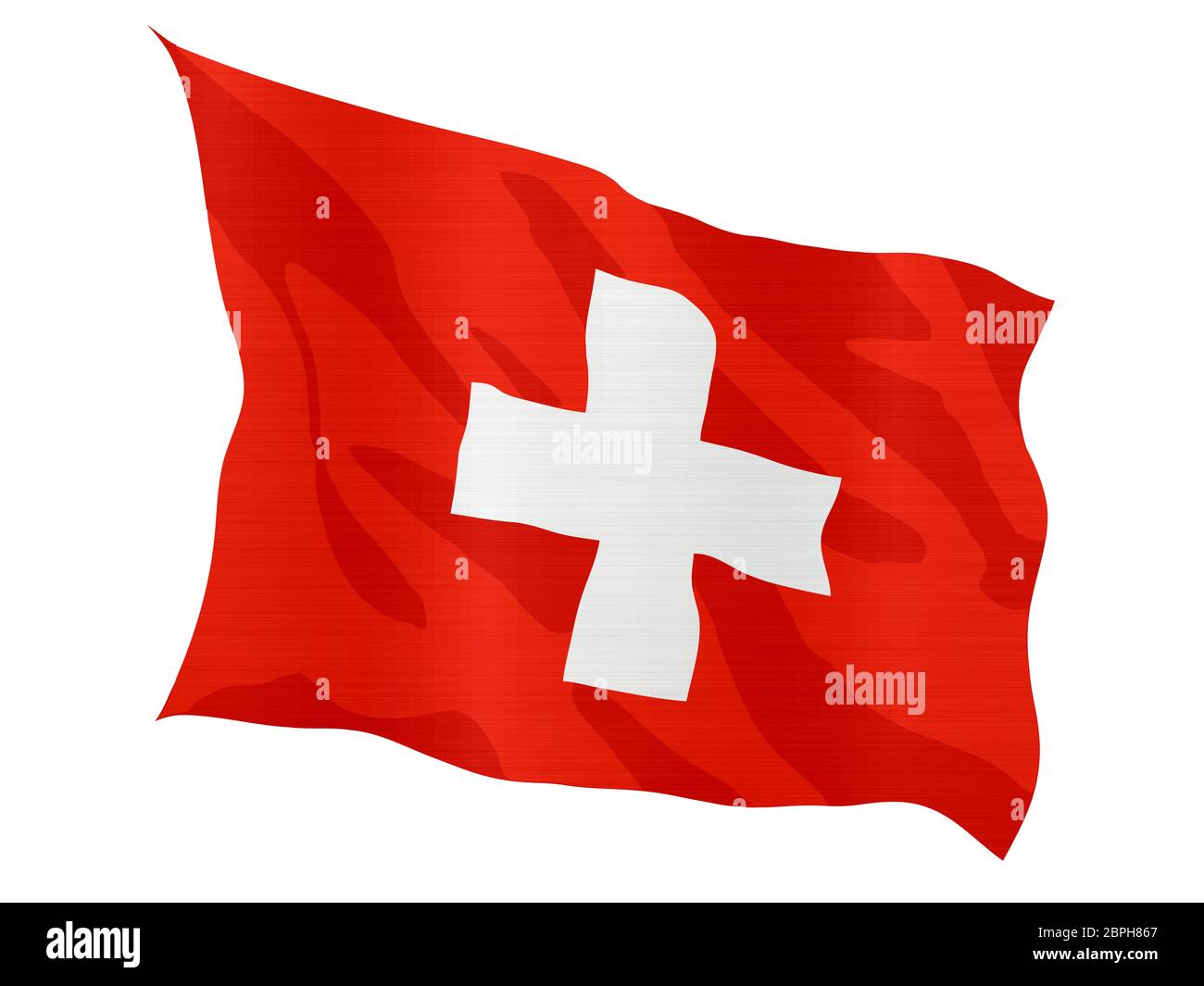 Switzerland waving flag Cut Out Stock Images & Pictures - Alamy