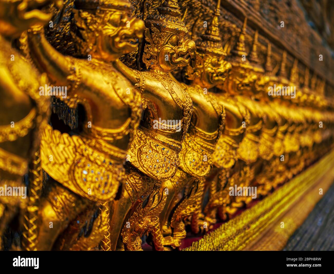 amazing architecture and statues at the grand palace in thailand Stock ...