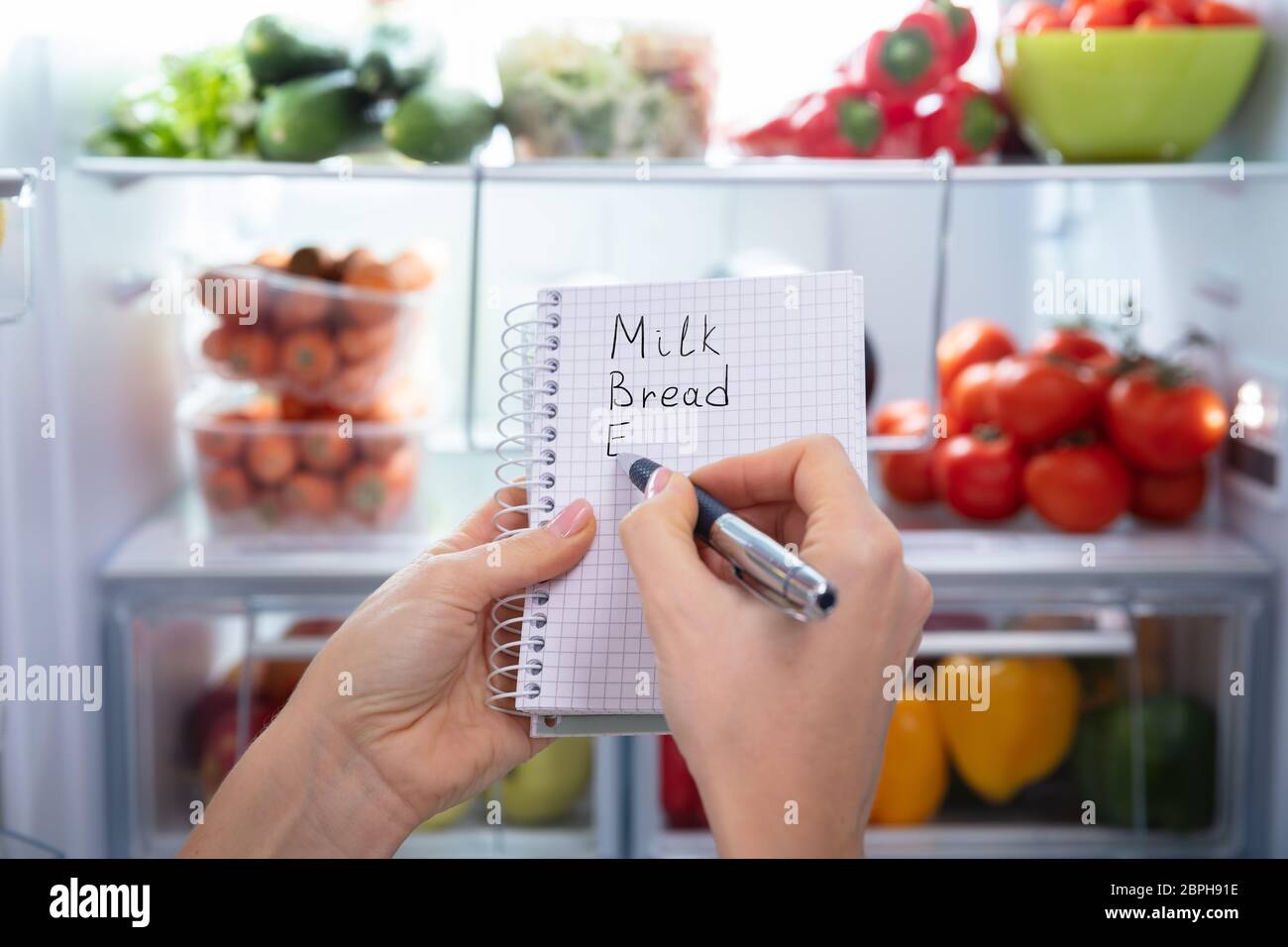 Refrigerator food list hi-res stock photography and images - Alamy