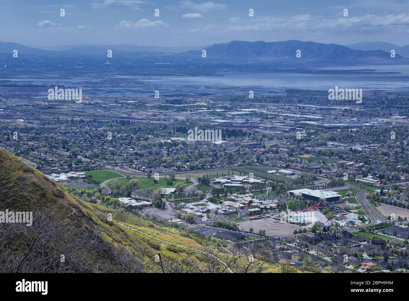 Provo Landscape and Utah Lake views from the Bonneville Shoreline Trail ...