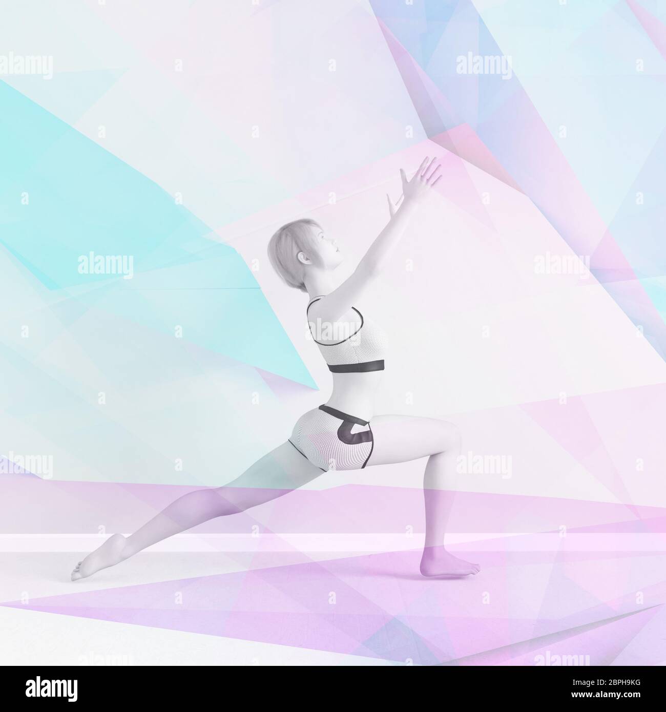 Creative Yoga Abstract Background Fitness Concept Stock Photo - Alamy