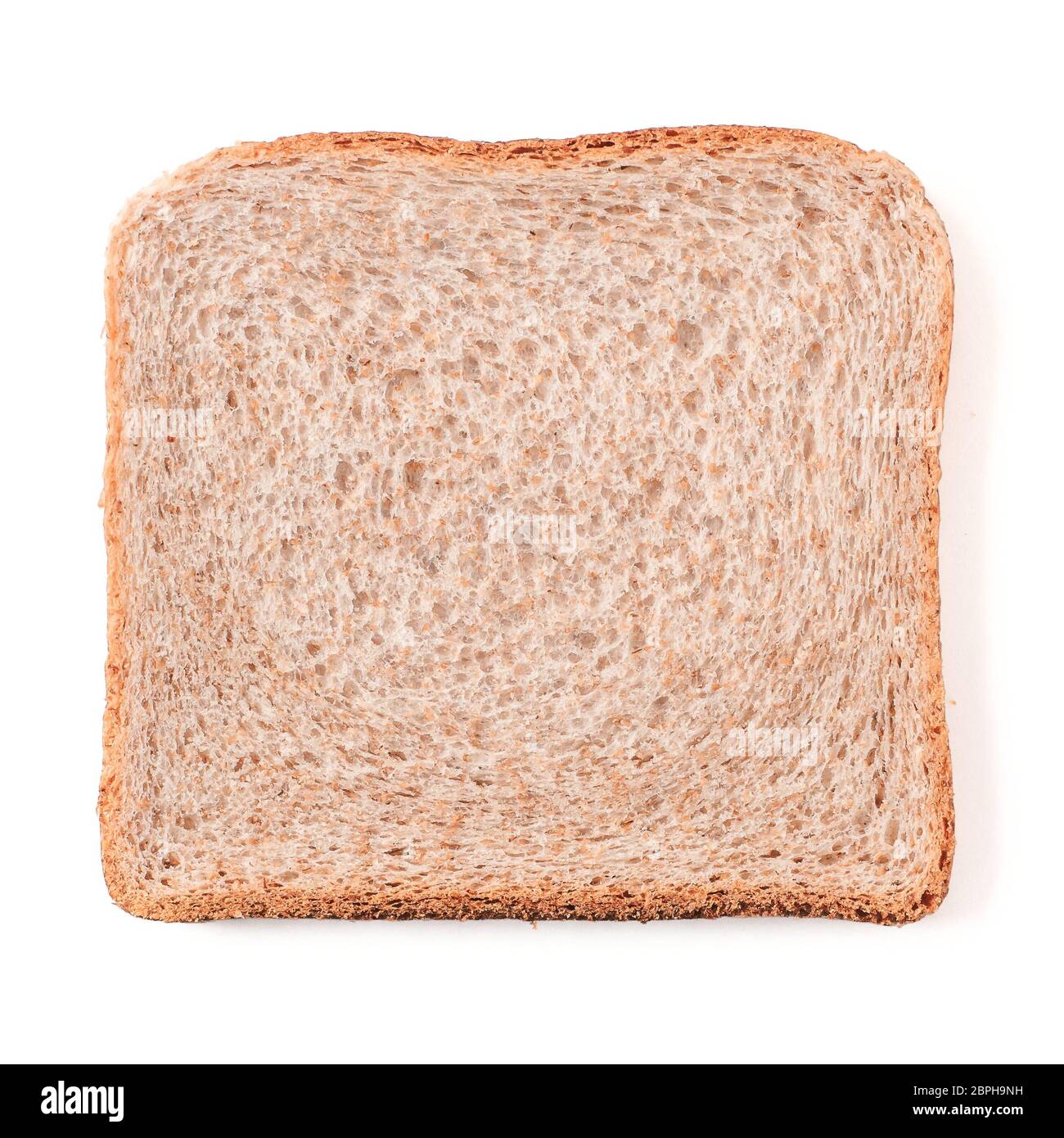 Bread slice isolated on white, clipping path. Slice of multigrain bread ...