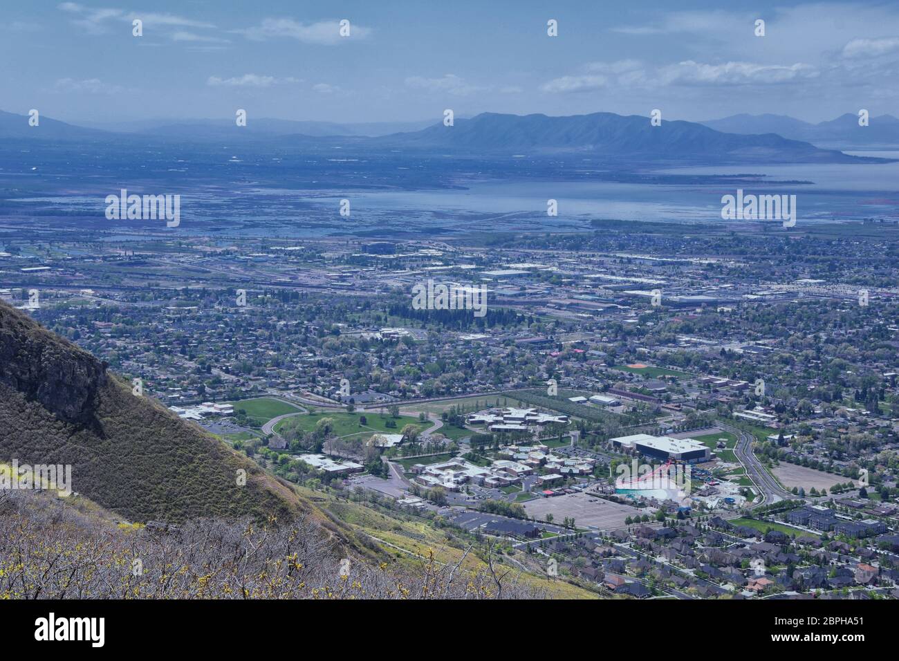 Provo Landscape and Utah Lake views from the Bonneville Shoreline Trail ...