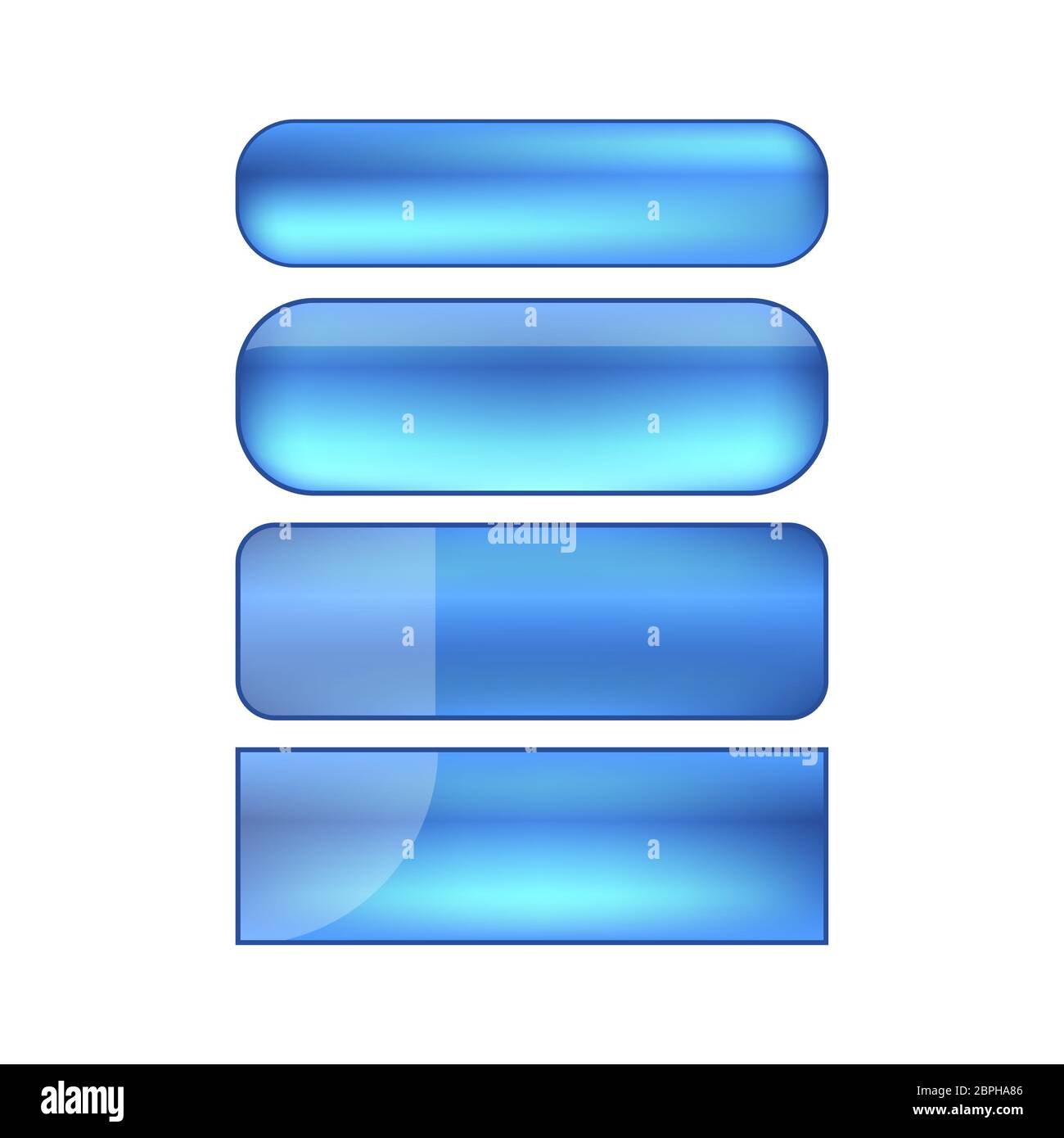 web buttons set - blue Stock Photo - Alamy