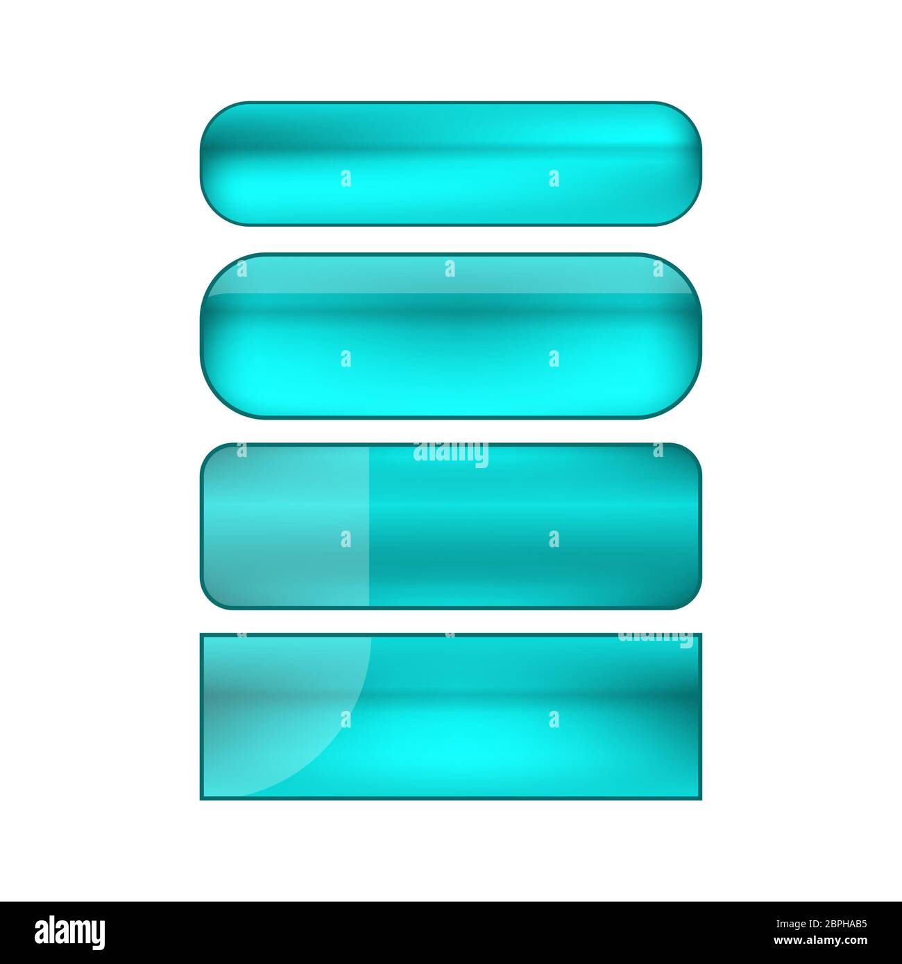 web buttons set - blue Stock Photo - Alamy