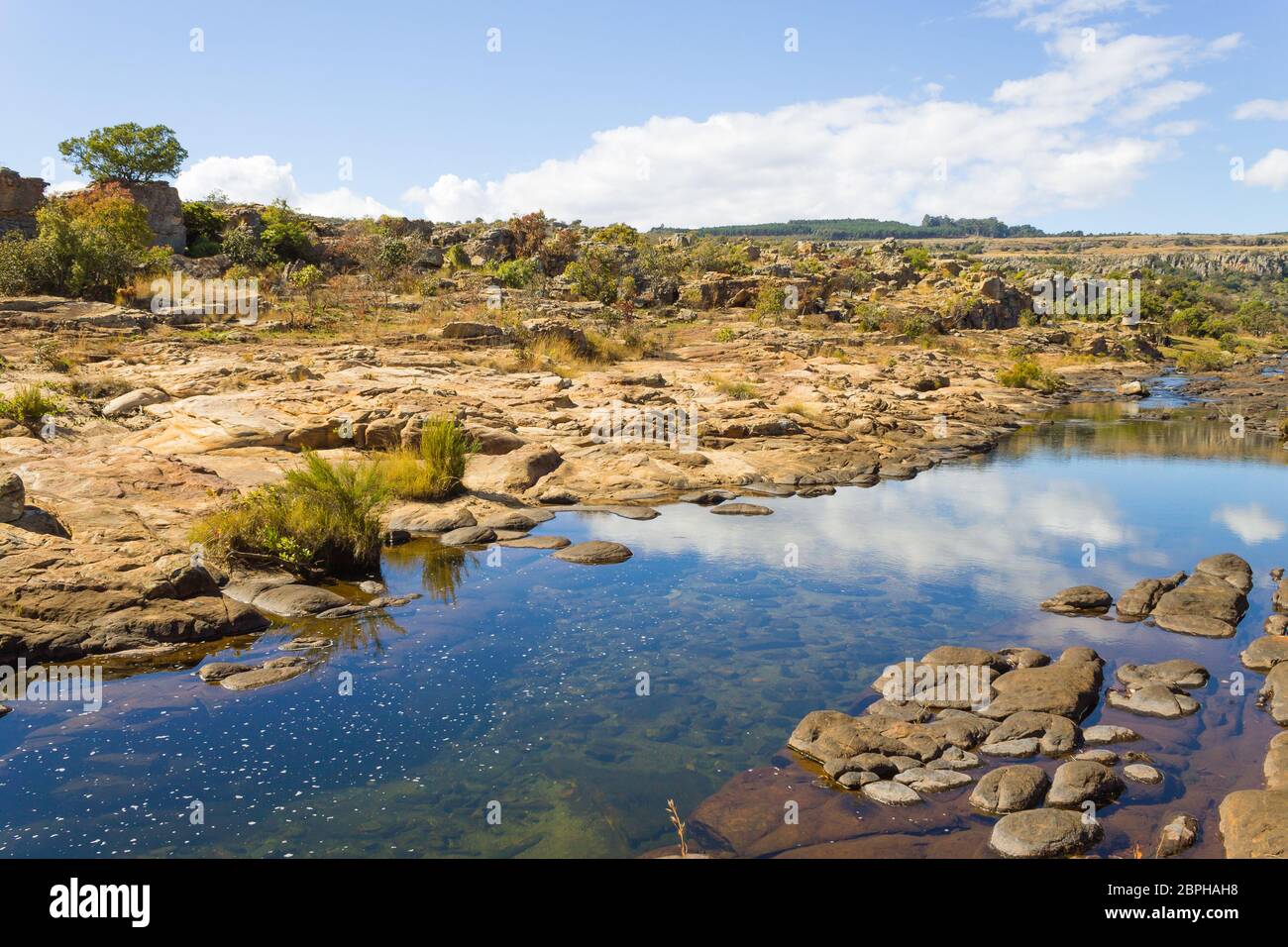 Landscape from Blyde River Canyon along the road to Graskop. South ...