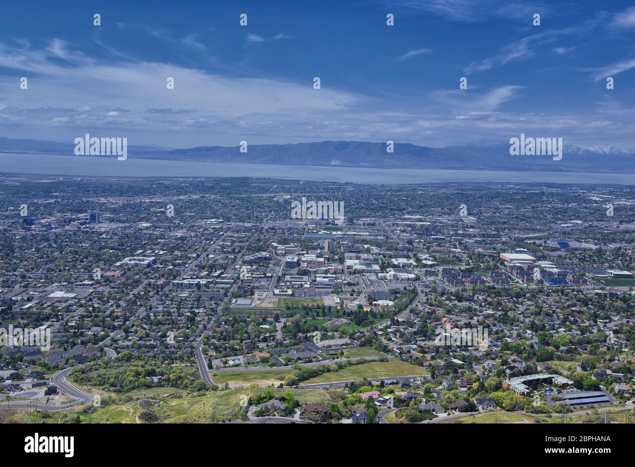 Provo Landscape and Utah Lake views from the Bonneville Shoreline Trail ...
