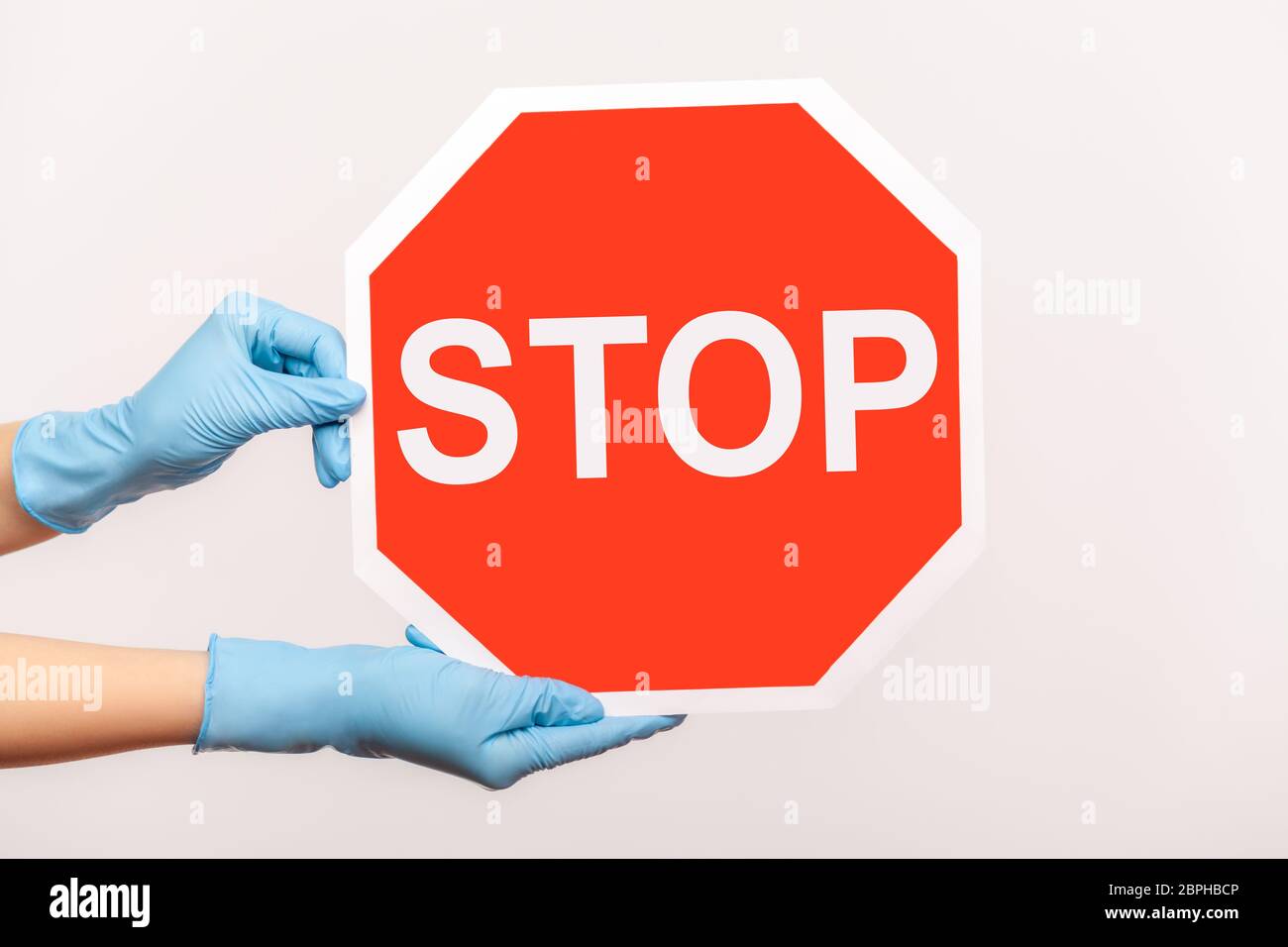 Stop Hand Sign Side View