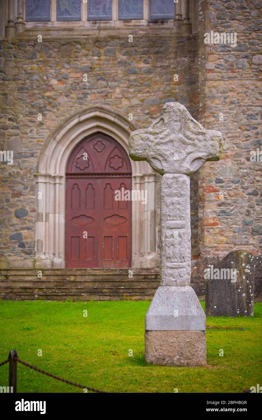 High cross downpatrick cathedral downpatrick hi-res stock photography ...