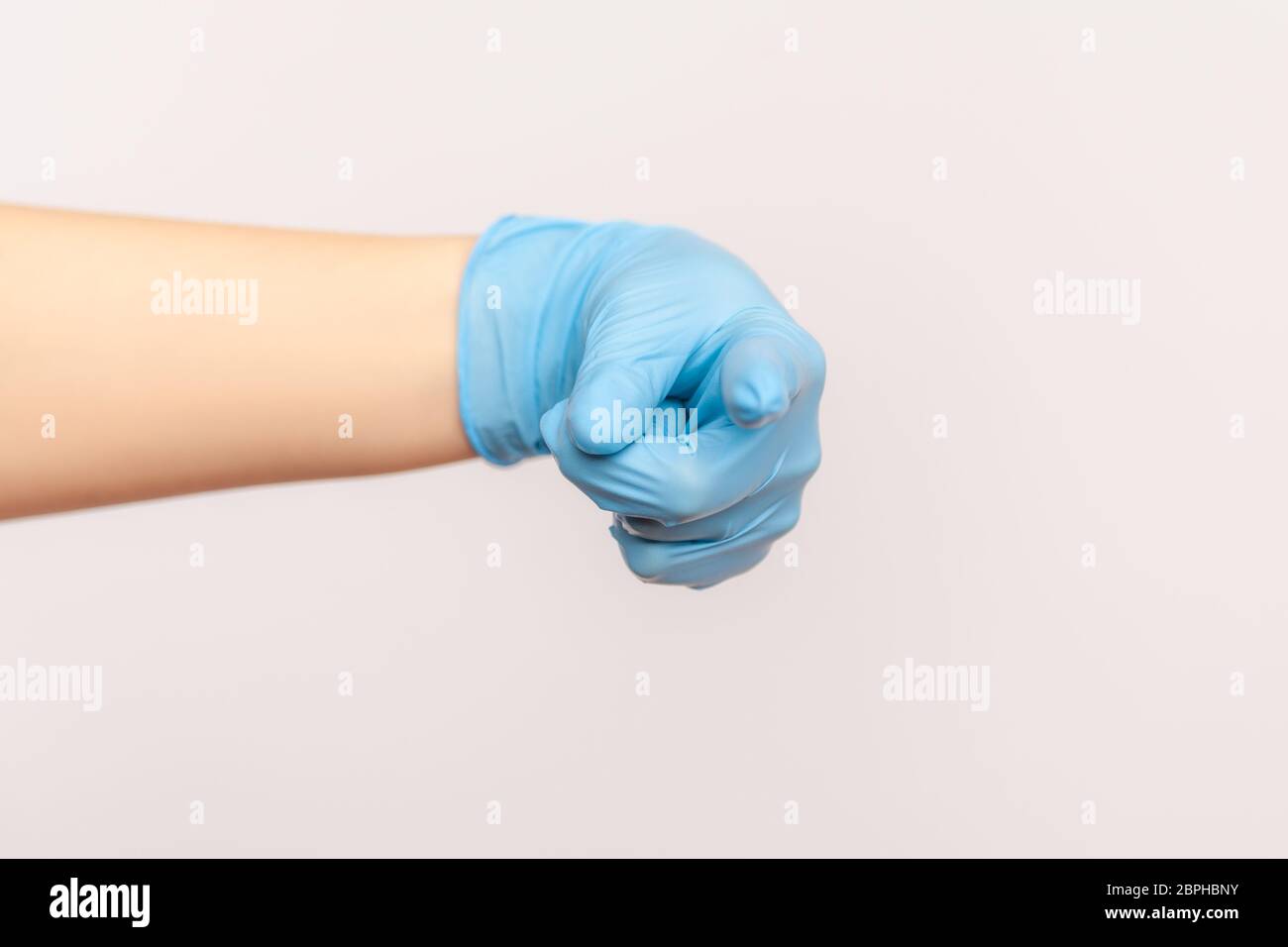 Gloved hand pointing hi-res stock photography and images - Alamy