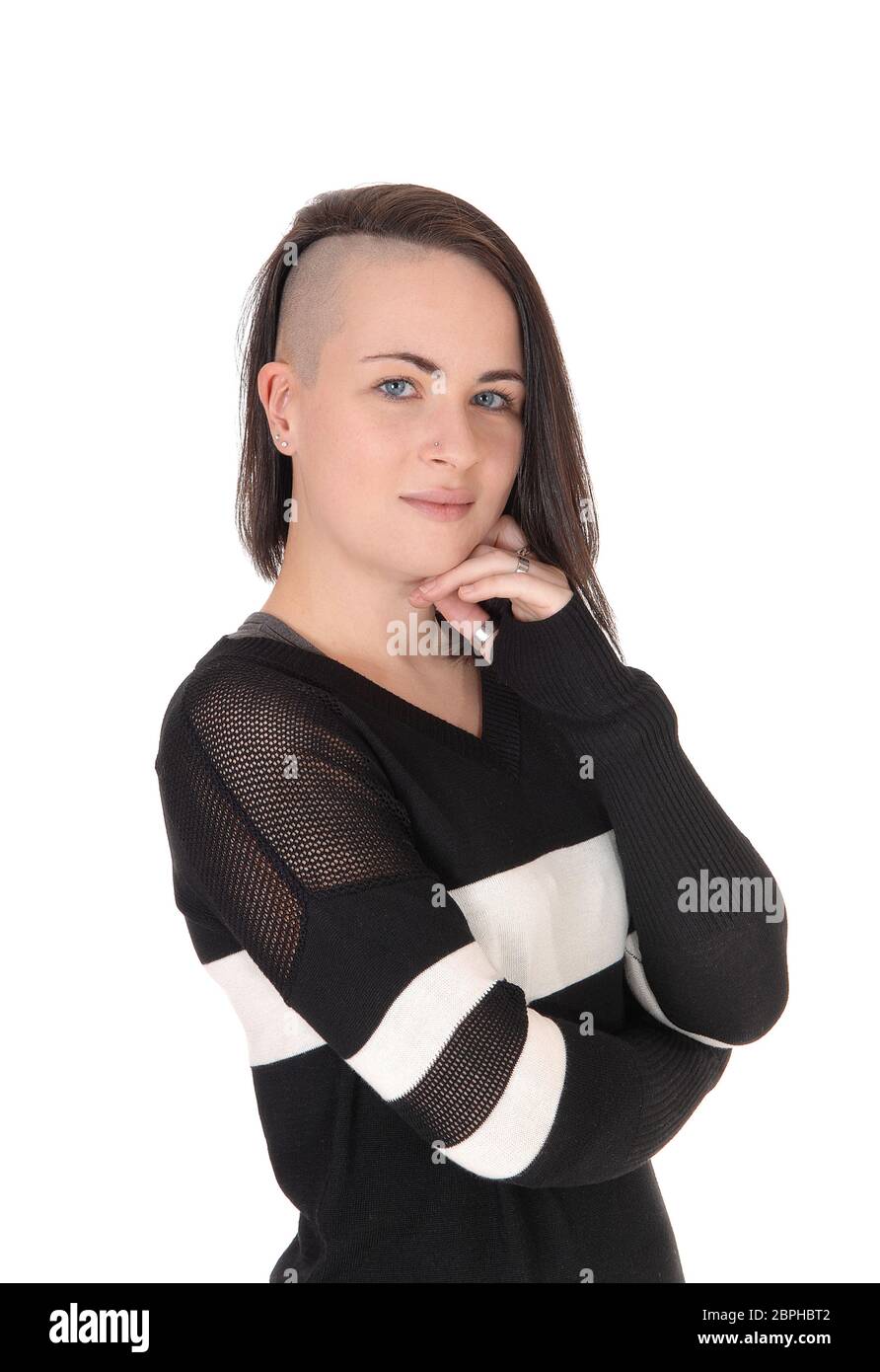 Finger under chin hi-res stock photography and images - Alamy