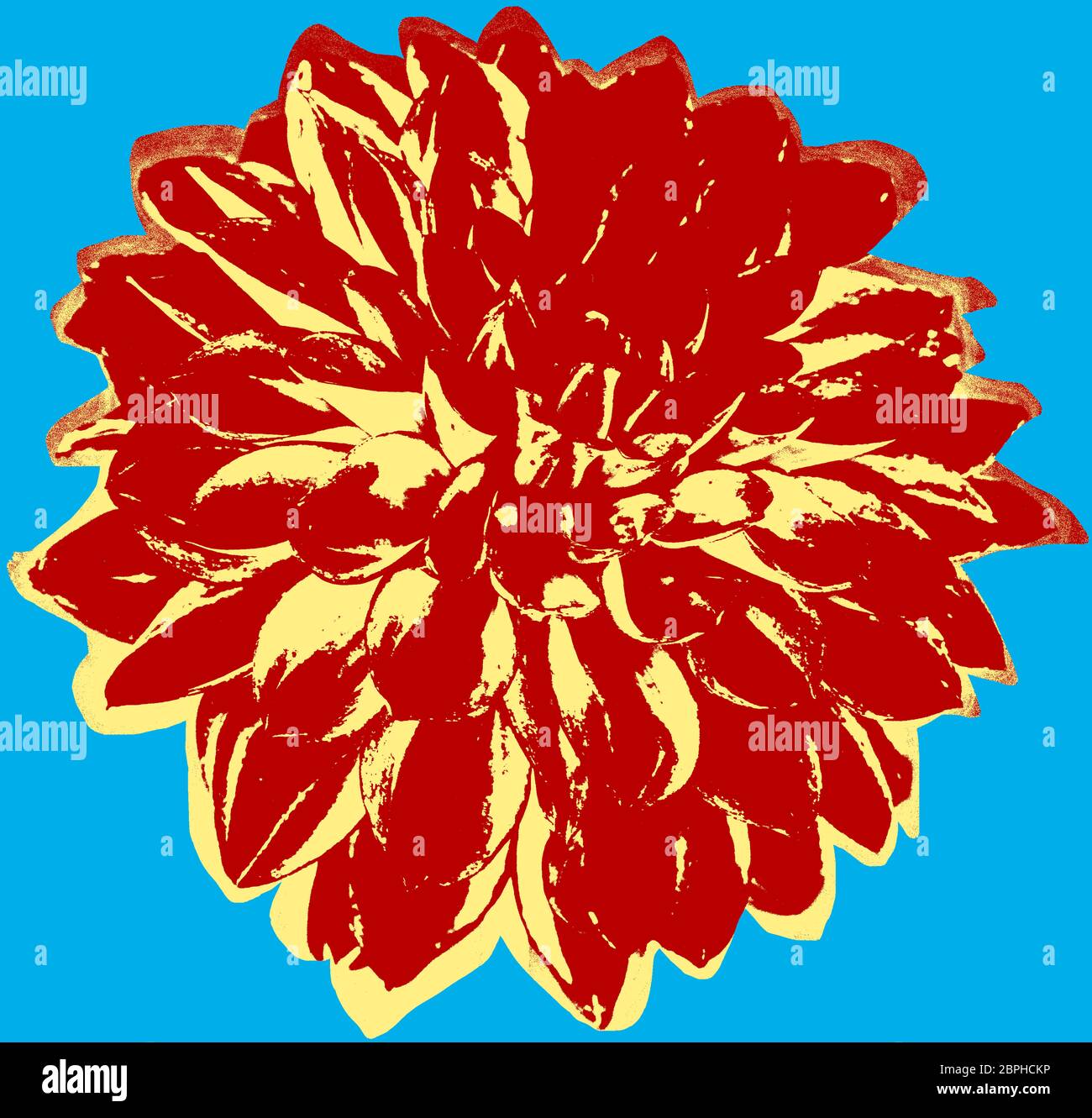 Cornflower picture over light blue background in pop art style Stock ...