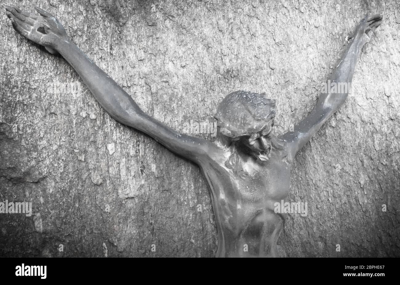 Jesus christ sculpture on rock hi-res stock photography and images - Alamy