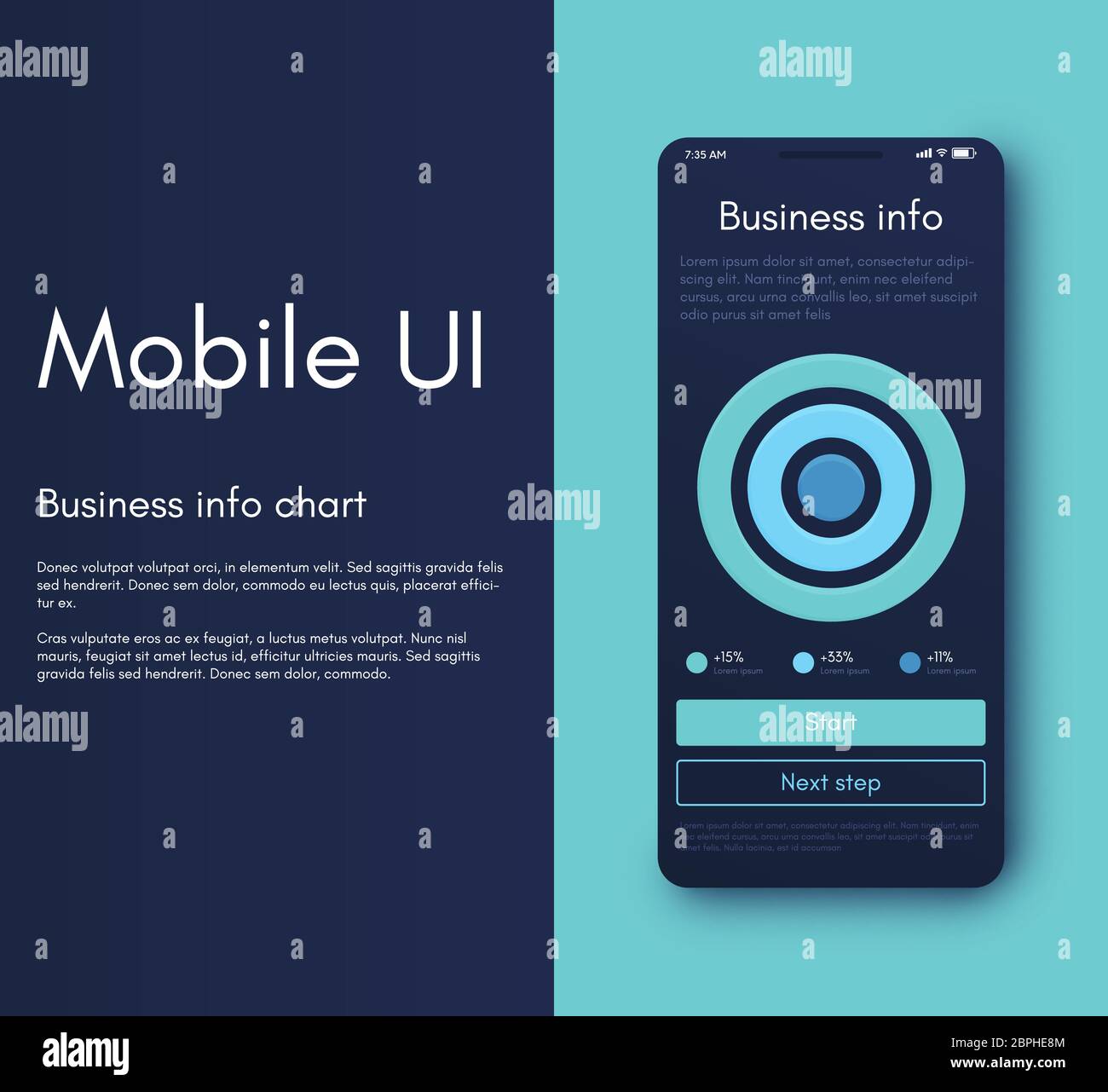 Mobile application infographic interface. Ui design, vector ...