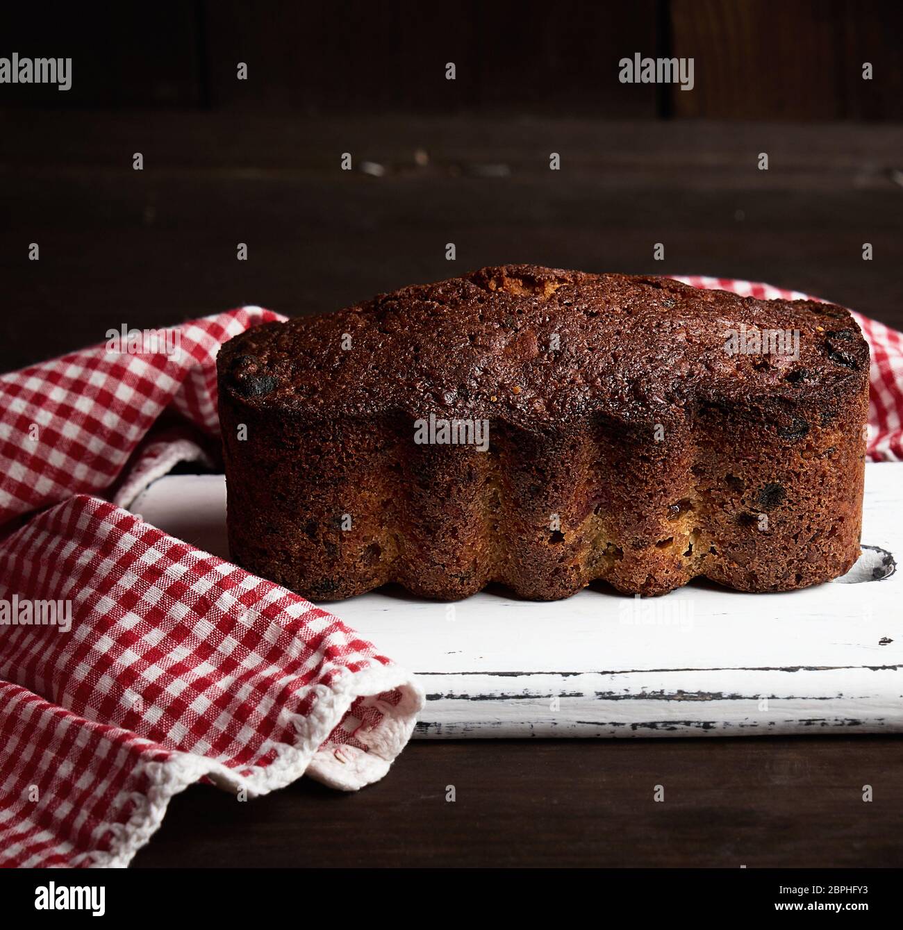 traditional European Stollen cake with nuts and candied fruit Stock ...