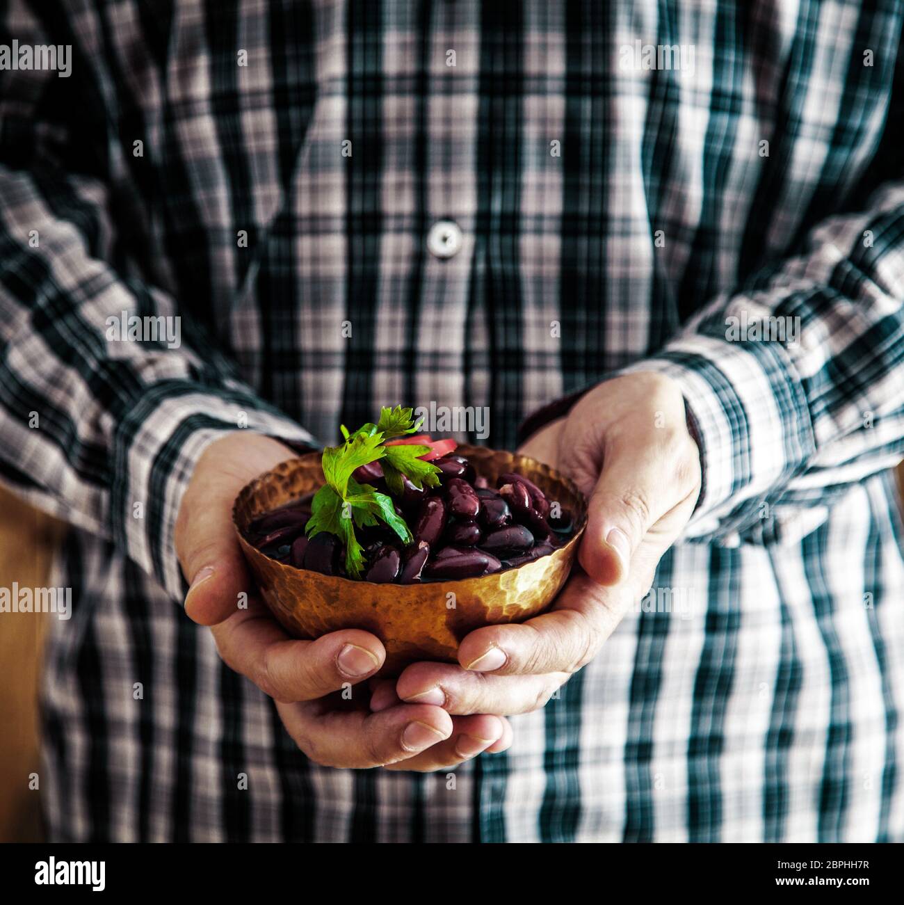 Man eating beans not woman hi-res stock photography and images - Alamy