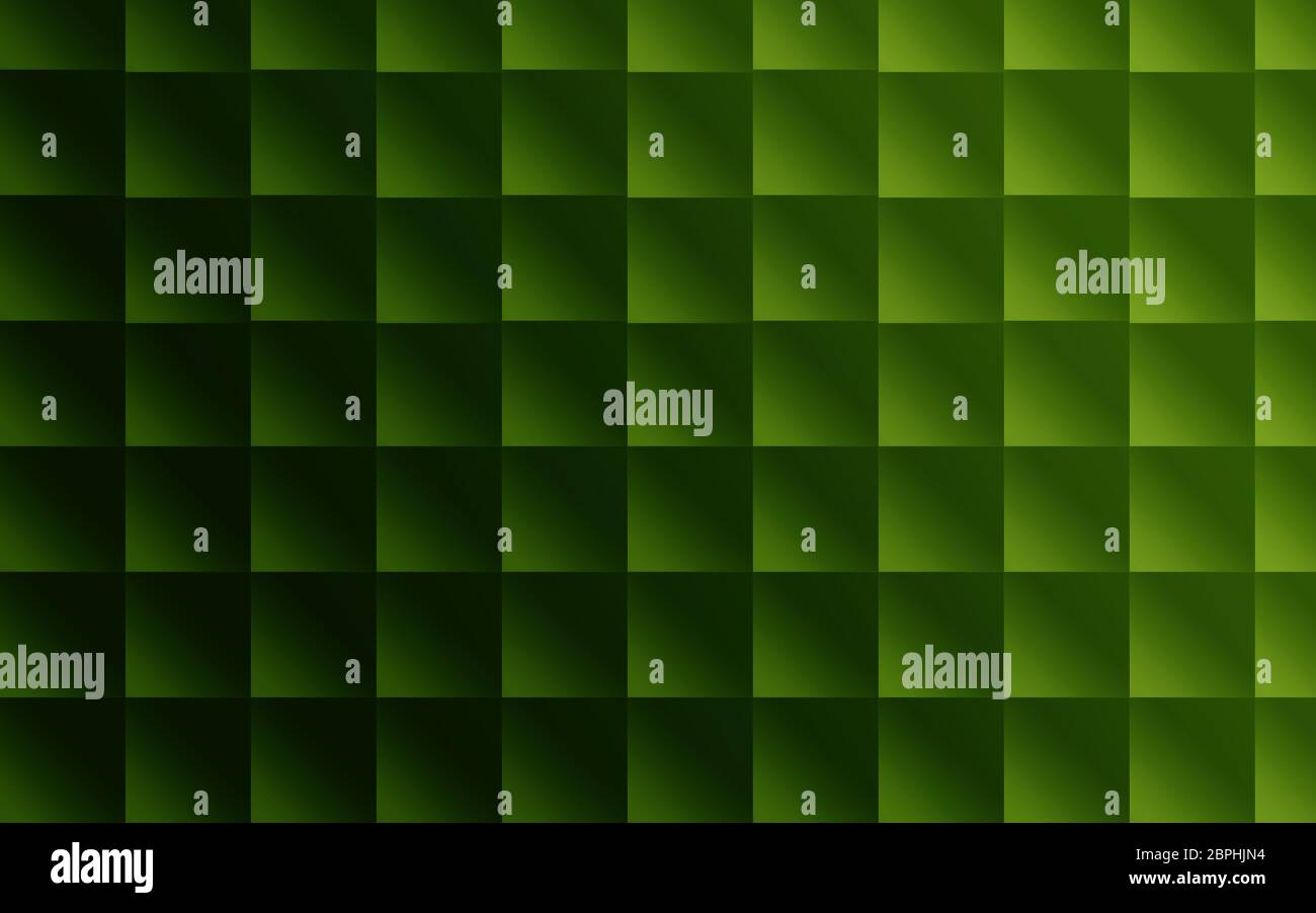 Green square pattern wallpaper background, 3D rendering Stock Photo - Alamy
