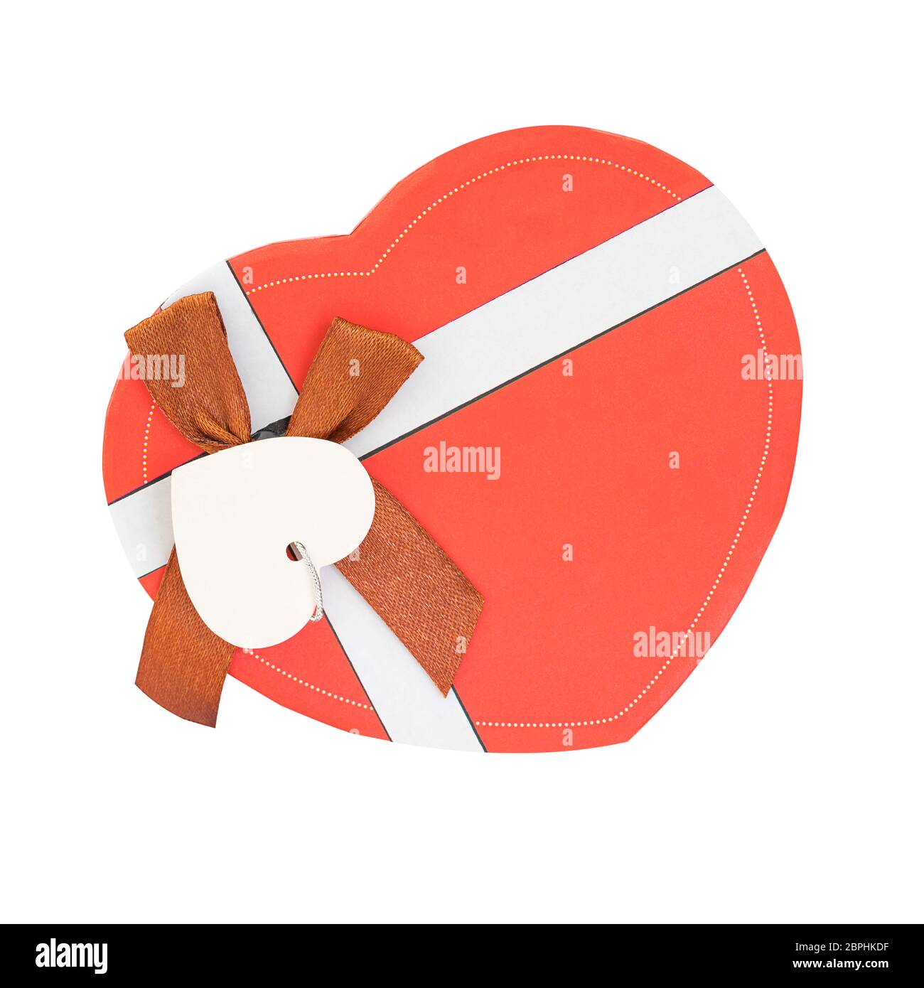 Red Heart-shaped box isolate on white background Stock Photo - Alamy