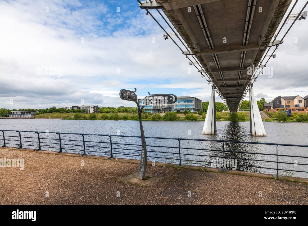Direction sign for Stockton and Middlesbrough next to the Infinity ...