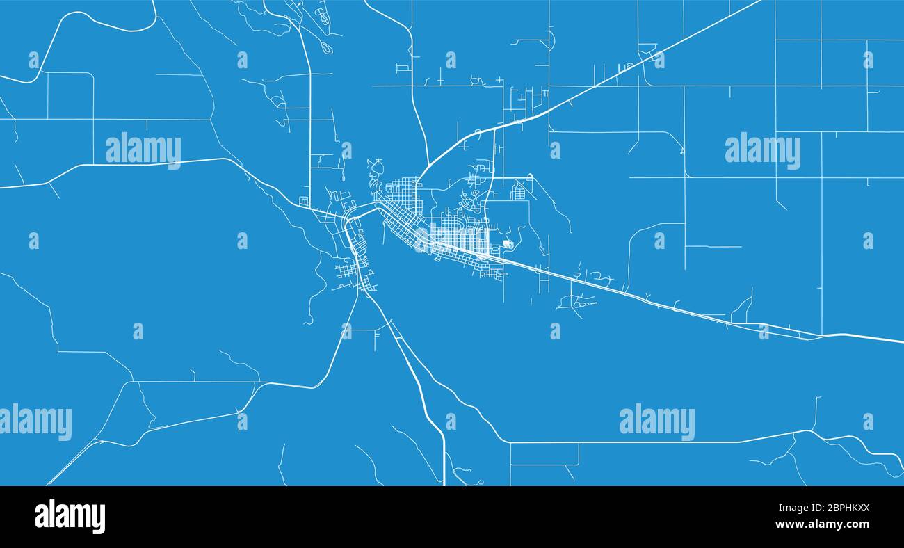 Urban vector city map of Pierre, USA. South Dakota state capital Stock ...
