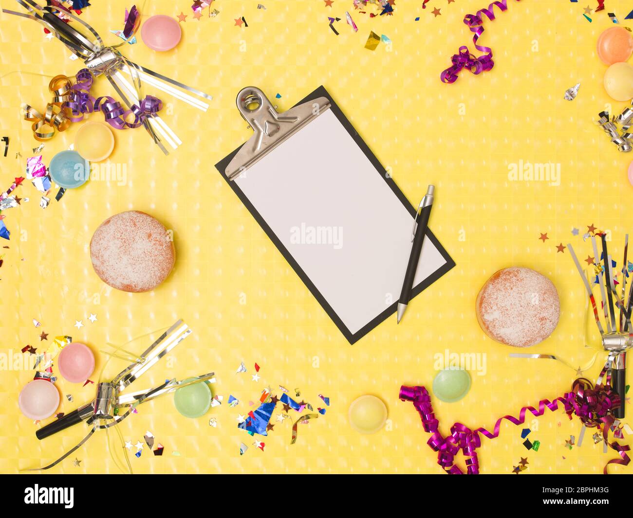 great, effect yellow carnival background with different carnival things ...