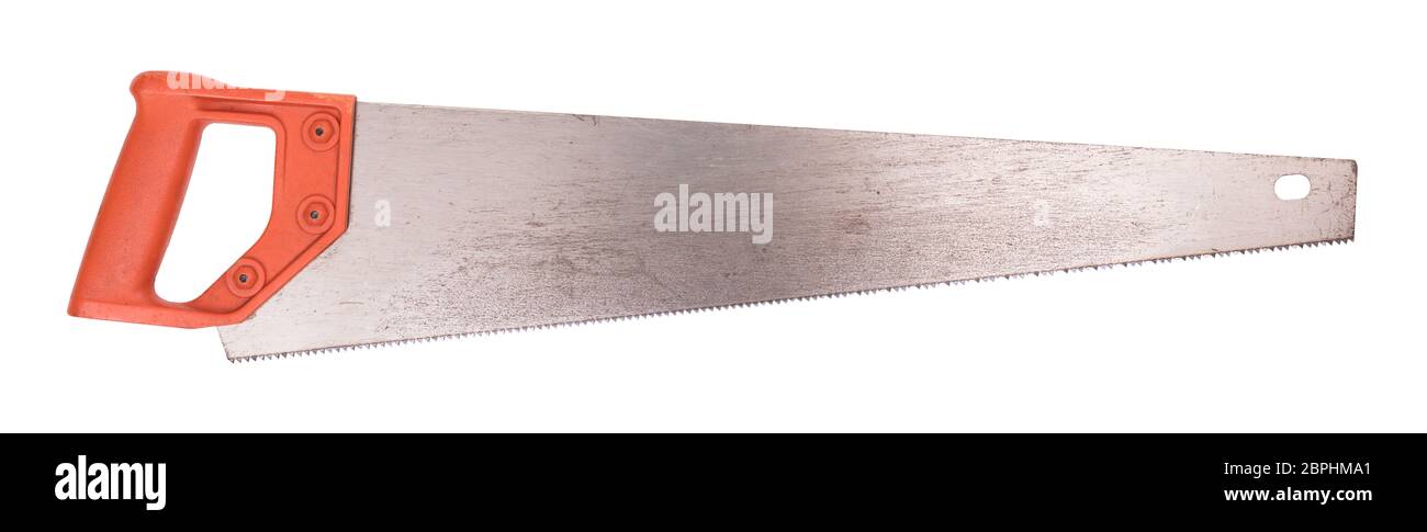 Hand saw isolated on a white background Stock Photo - Alamy