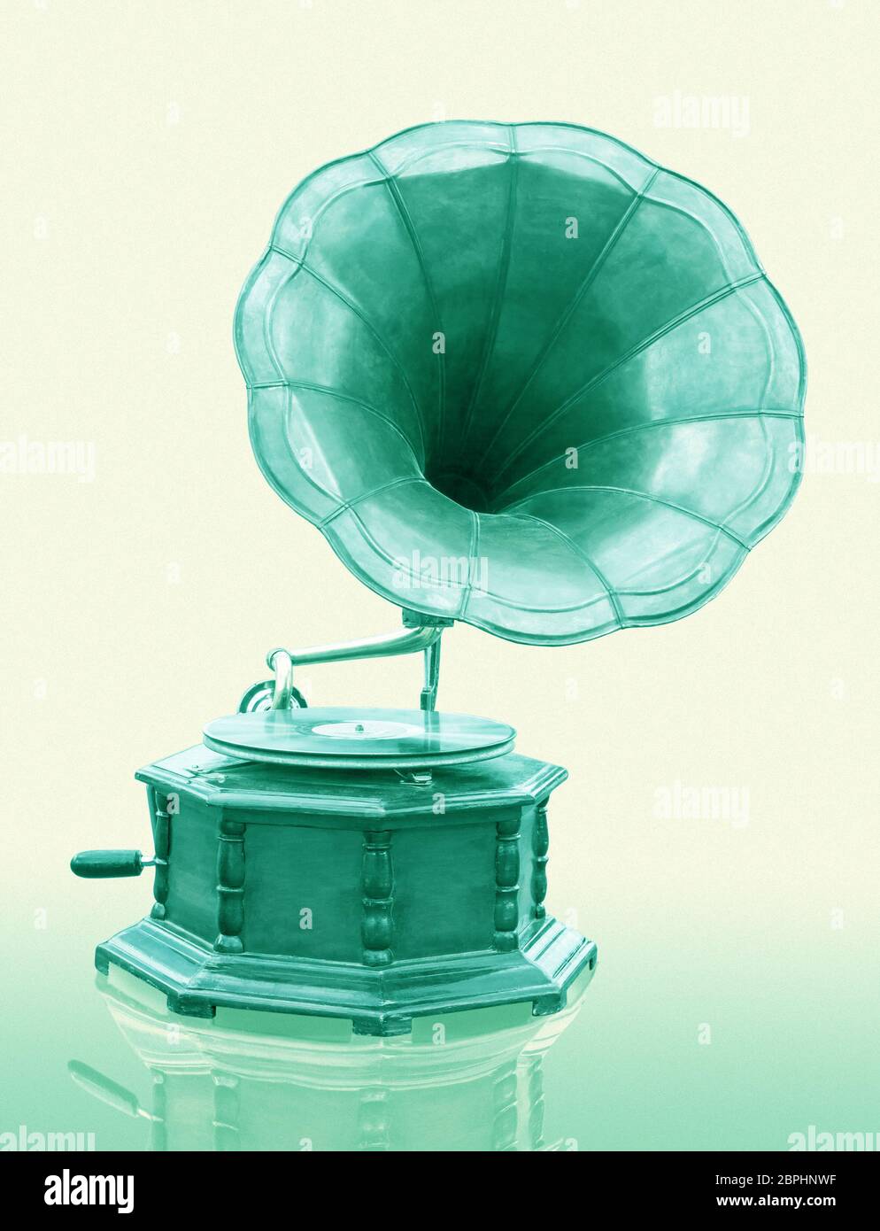 Vintage Gramophone with disc isolated on grunge background Stock Photo ...