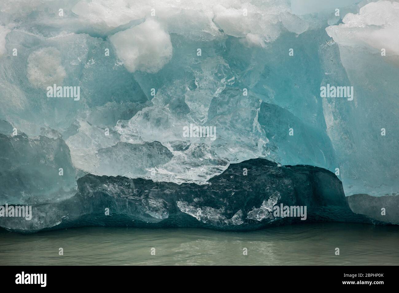 Icebergs from Glacier Grey calved onto Lago Grey, Torres del PAine ...