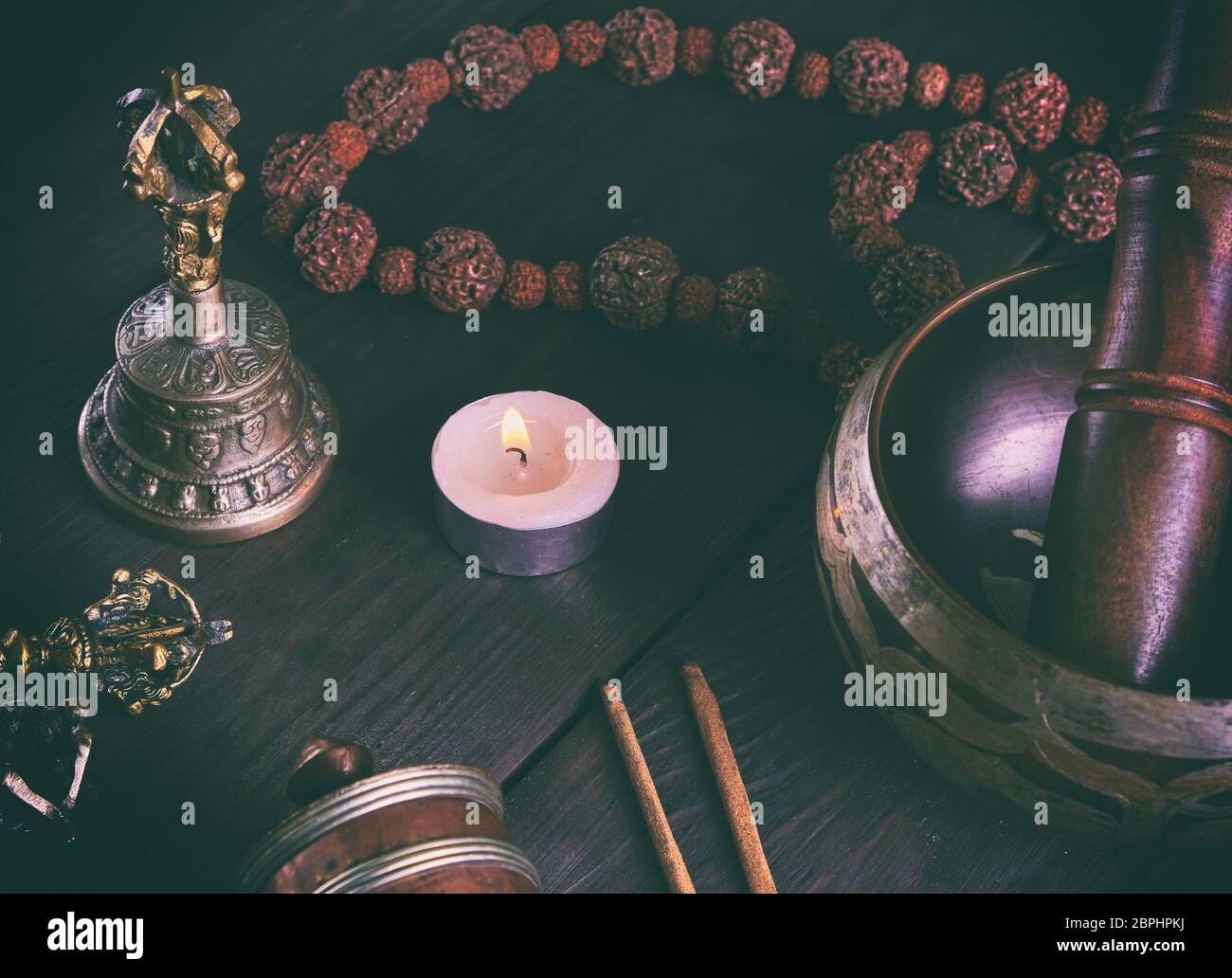 Tibetan spiritual objects hi-res stock photography and images - Alamy