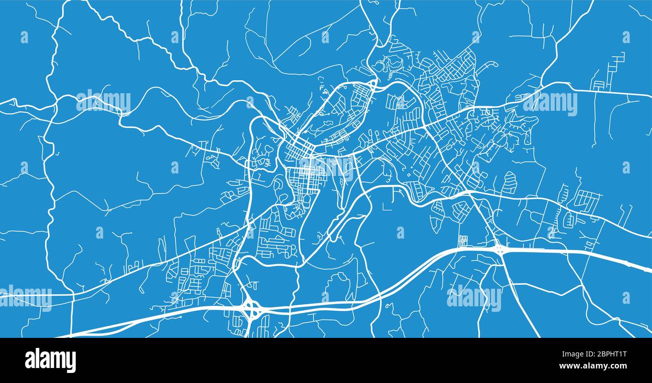 Urban vector city map of Frankfort, USA. Kentucky state capital Stock ...