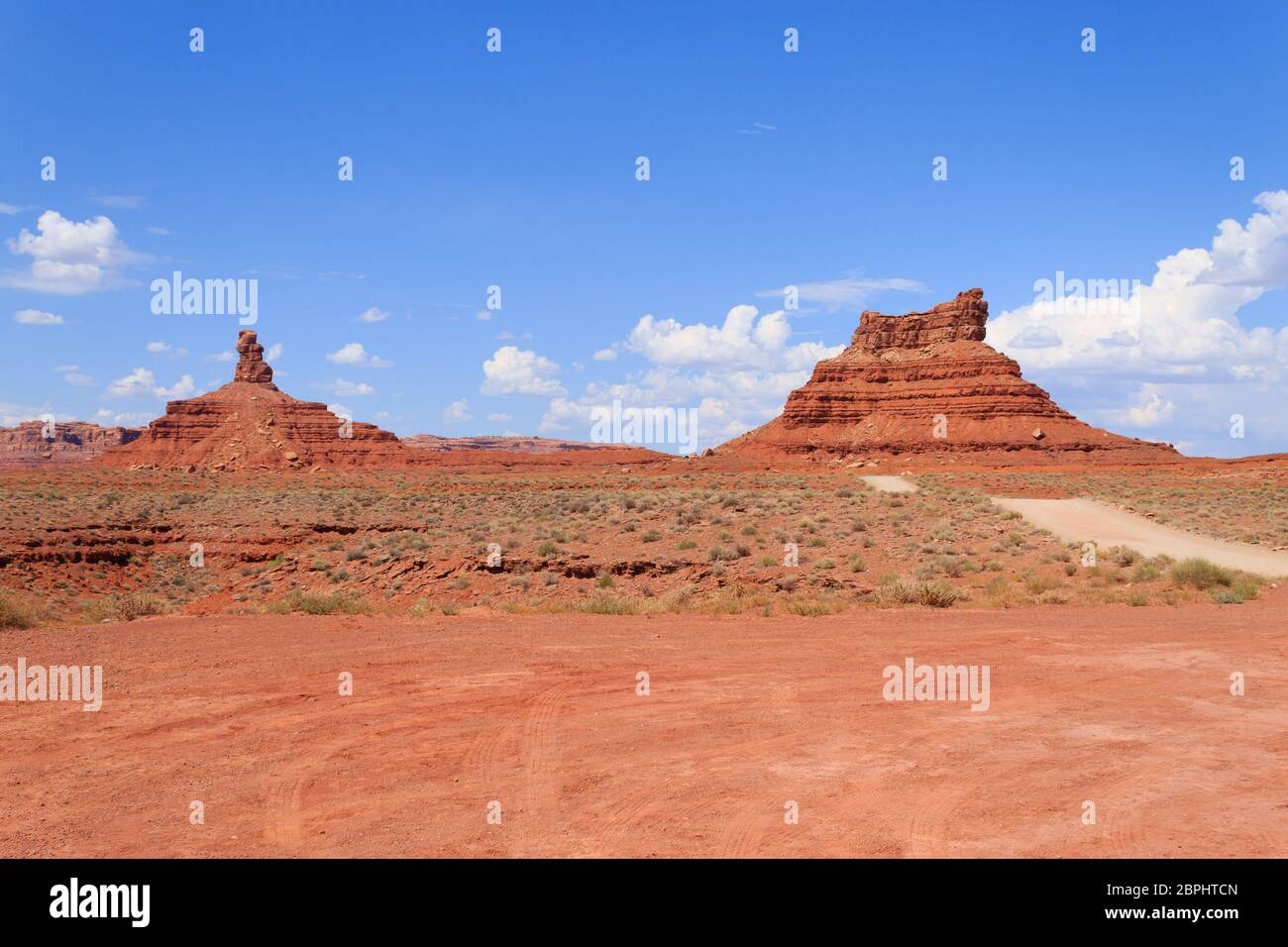 Valley of the Gods view from Utah,USA. Red rocks panorama. Butte and ...