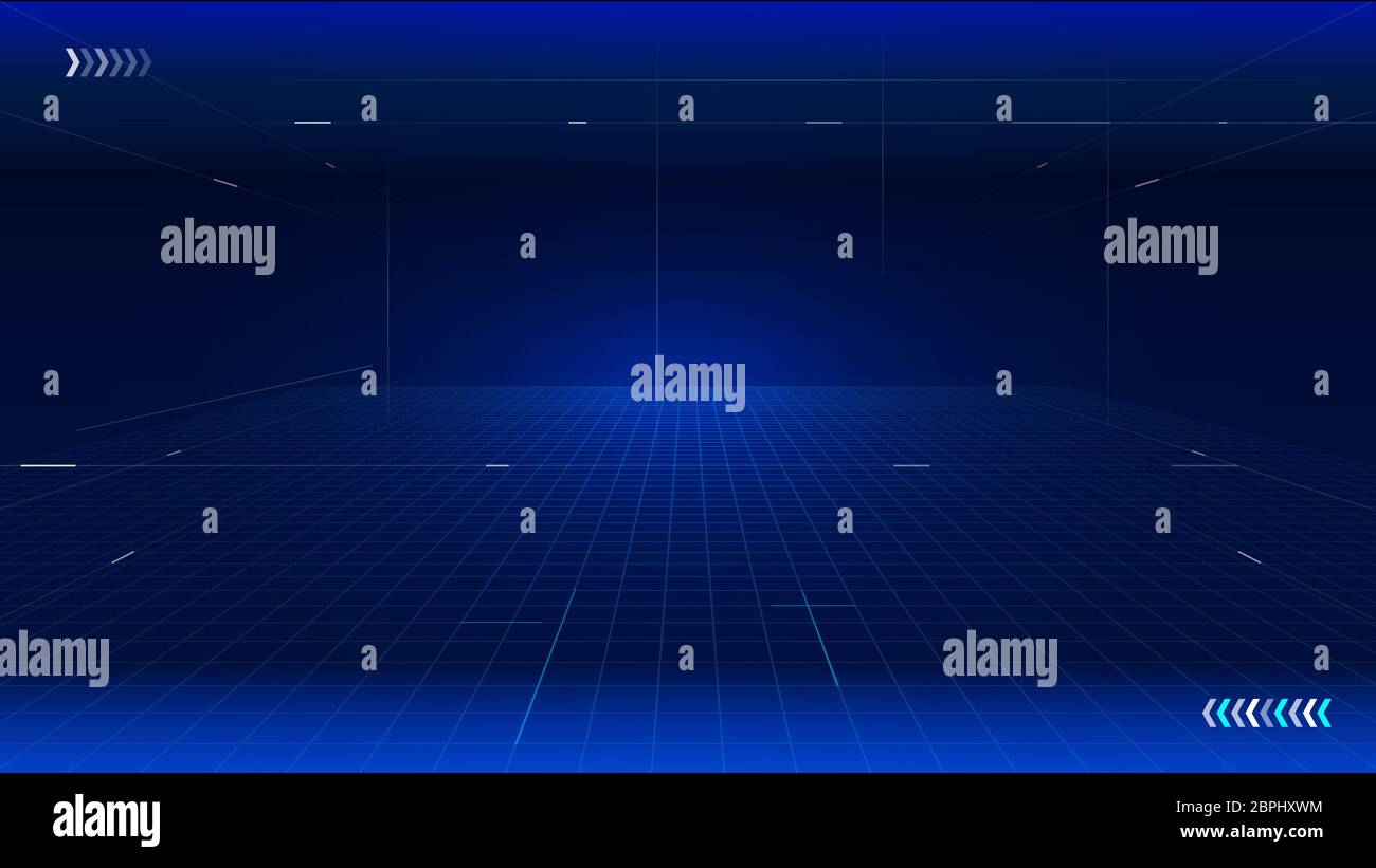 Dots, lines and planes form the background of perspective space ...