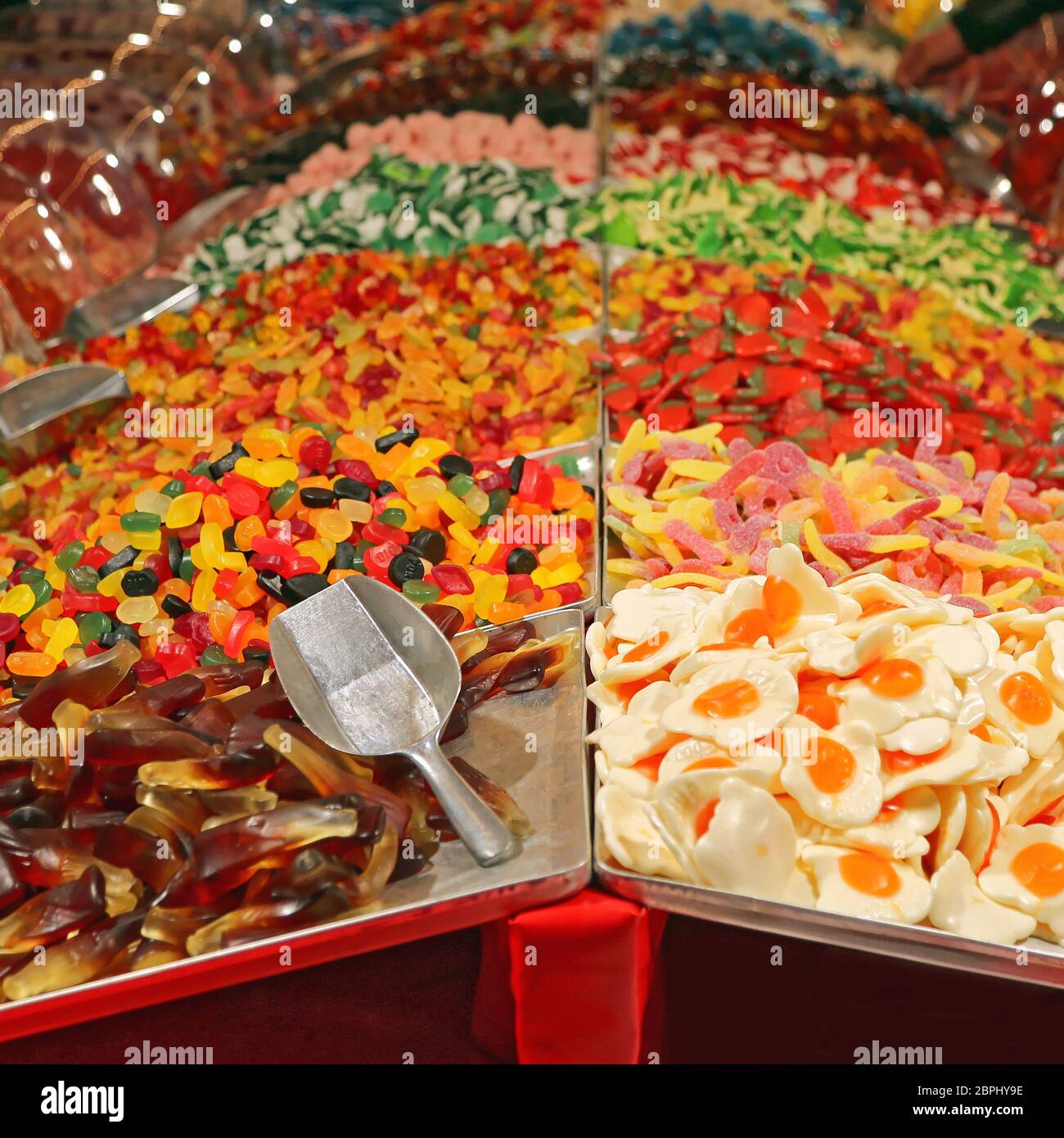 Big Bunch of Colorful Gummy Candy Sweets Stock Photo - Alamy